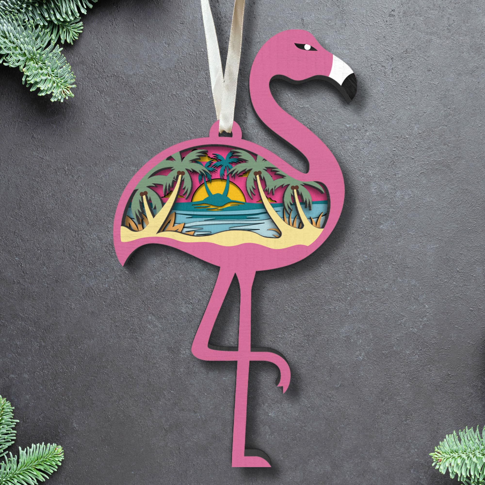 Amazon.com: Flamingo Ornament - Flamingo Christmas Ornaments, Flamingo ...