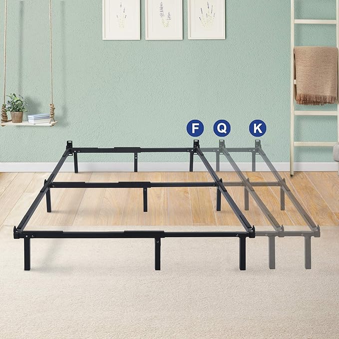 Amazon.com: Olee Sleep 7 Inch Dura Metal Compact Steel Bed Frame ...