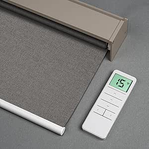 Amazon.com: Tokblind Motorized Roller Blinds with Remote Control, Blackout Electric Window Shade ...