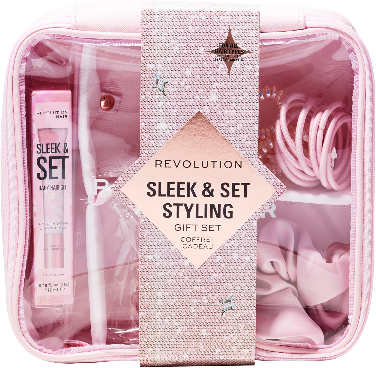 Revolution Hair Sleek and Set Styling Gift Set, All-In-One Hair Styling ...
