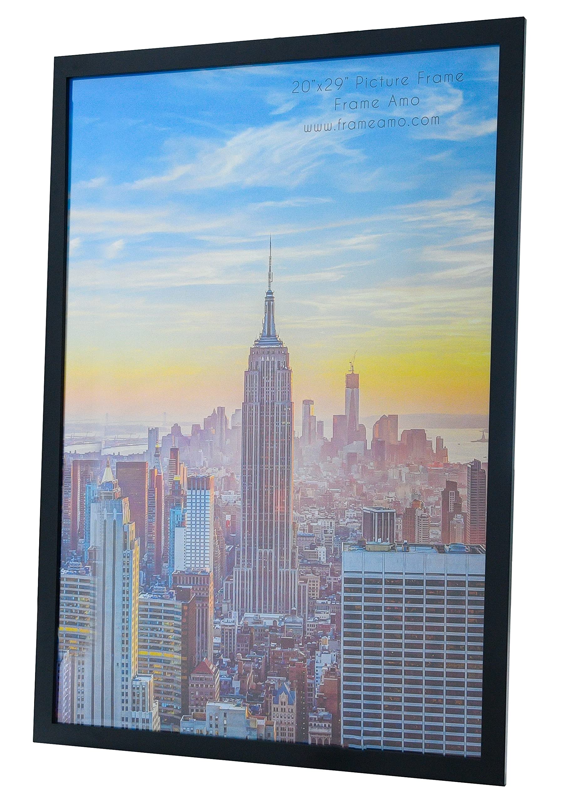 Frame Amo 20x29 Black Modern Picture or Poster Frame, 1 inch Wide ...