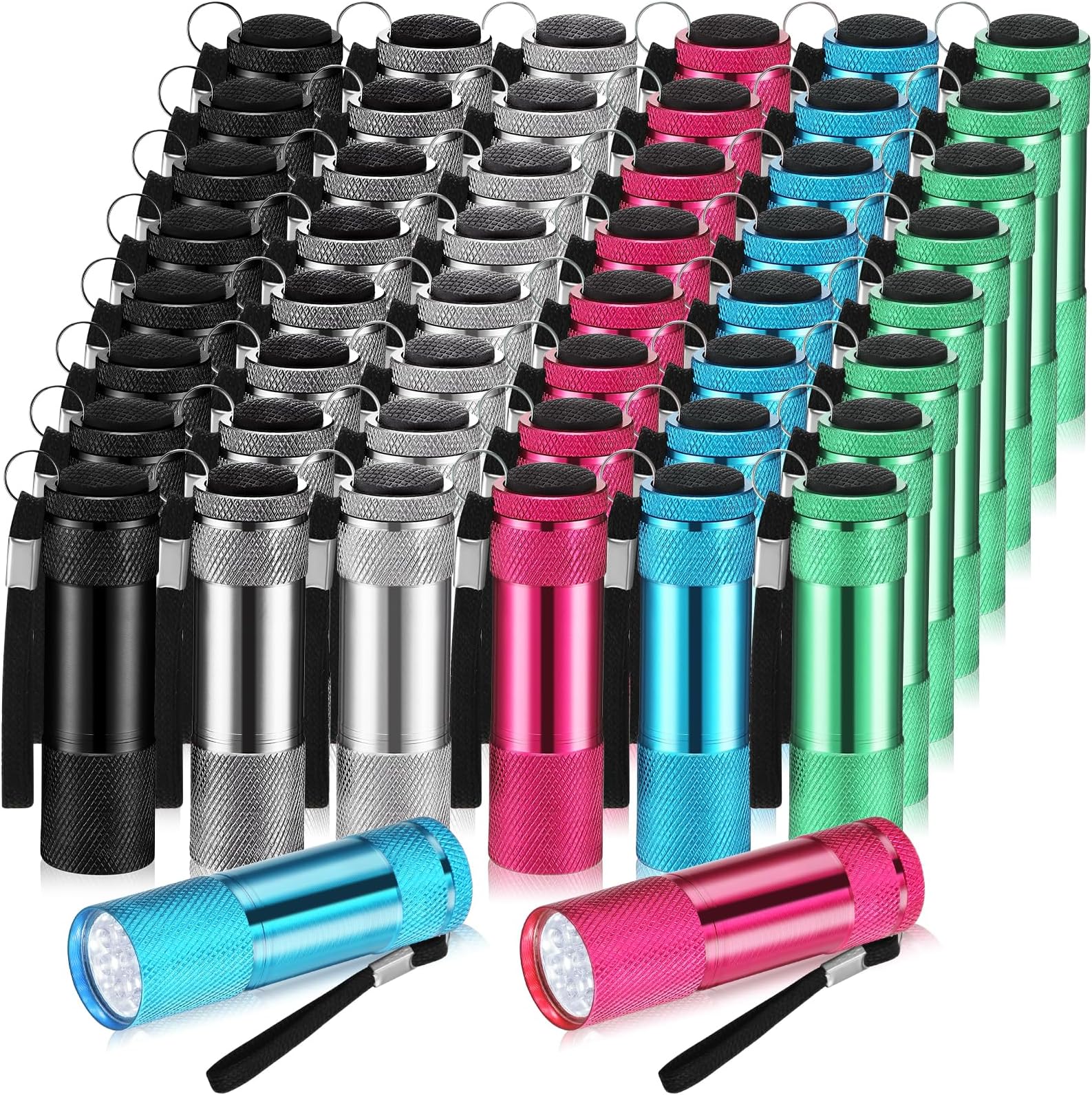 VIHOSE 48 Pcs Mini Flashlights Bulk, Bright Aluminum Handheld Flash ...