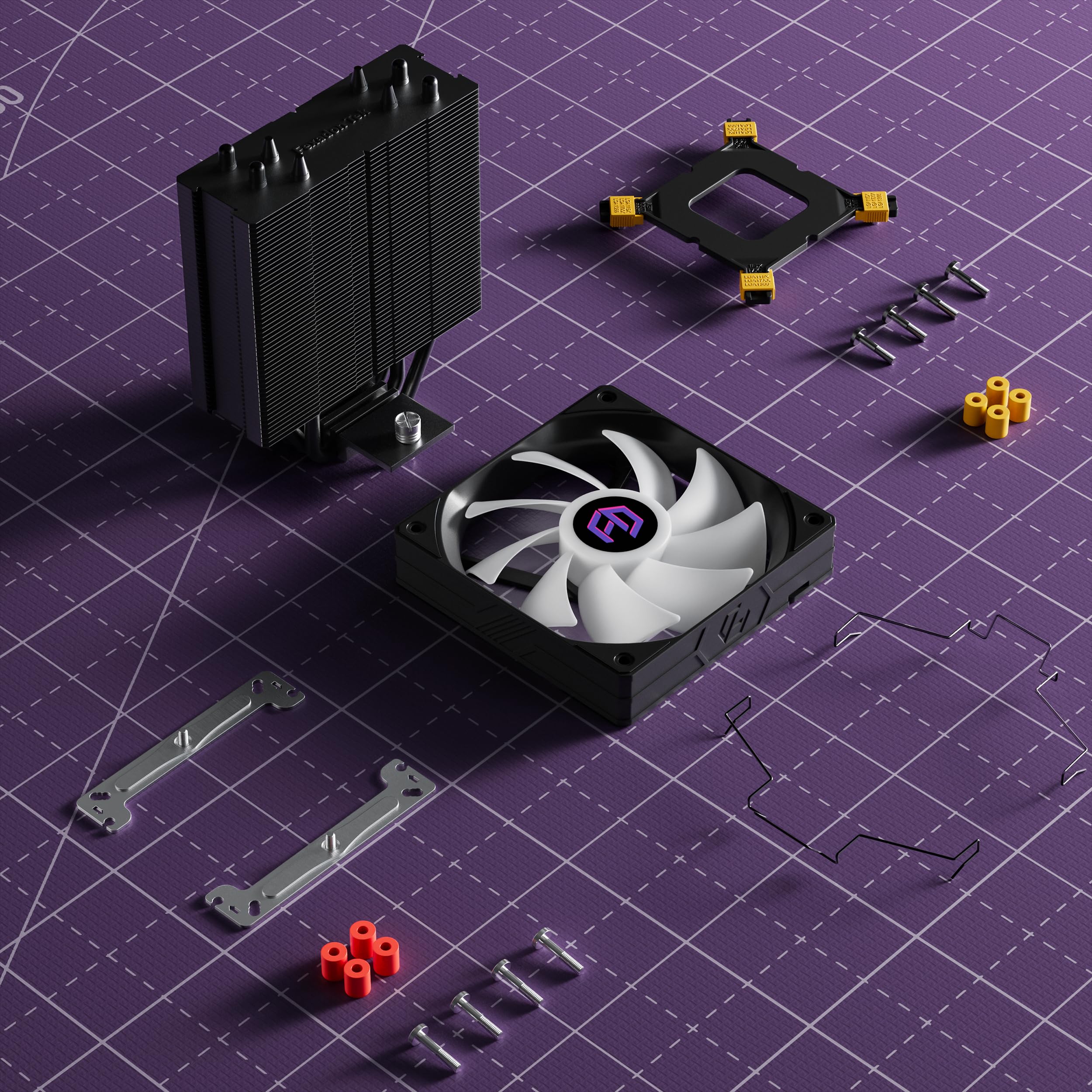 Cooling Fan ID-COOLING Blitz X4 CPU Air Cooler With RGB Lighting - 4 ...