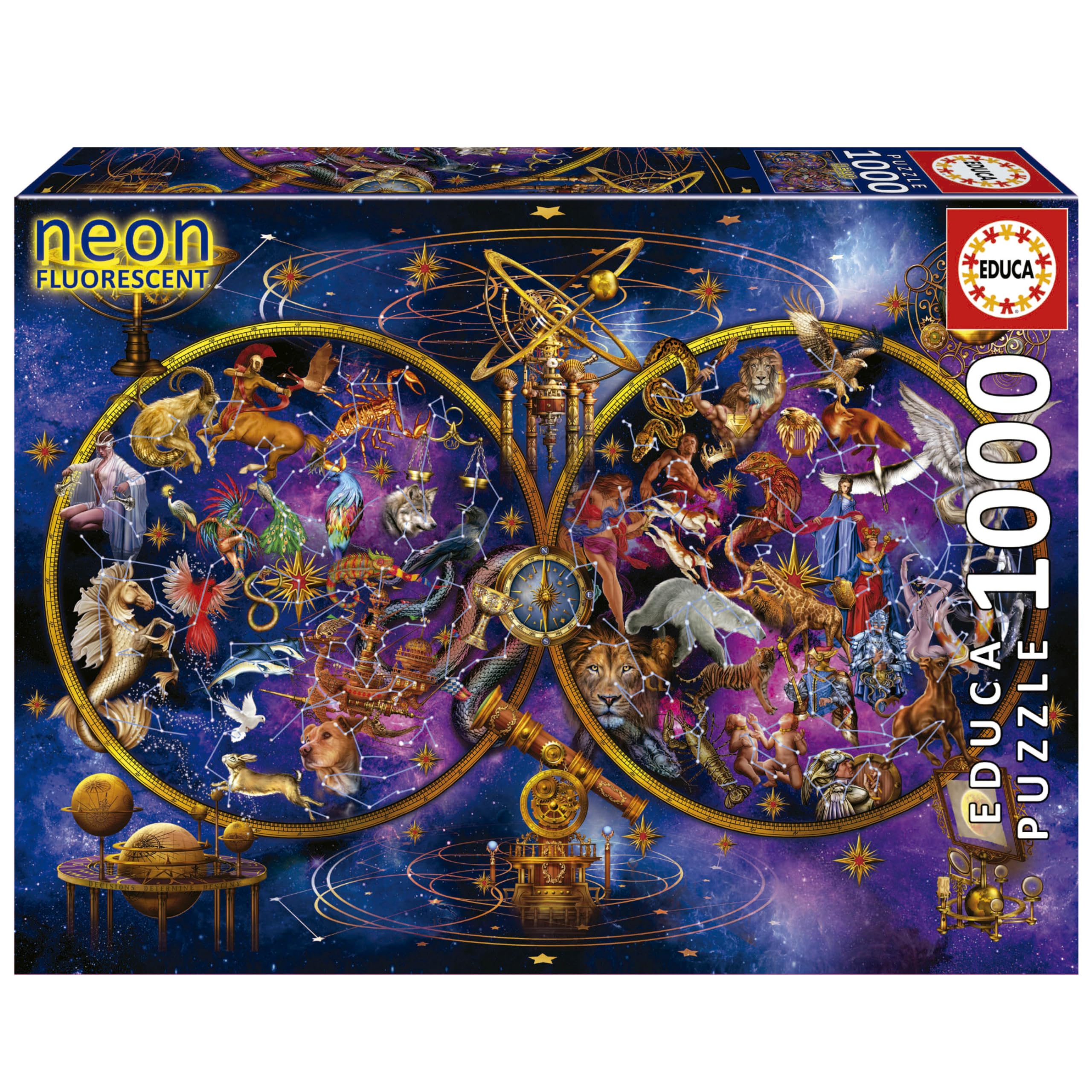 Amazon.com: Educa - Neon Puzzles - Constellations - 1000 Piece Jigsaw ...