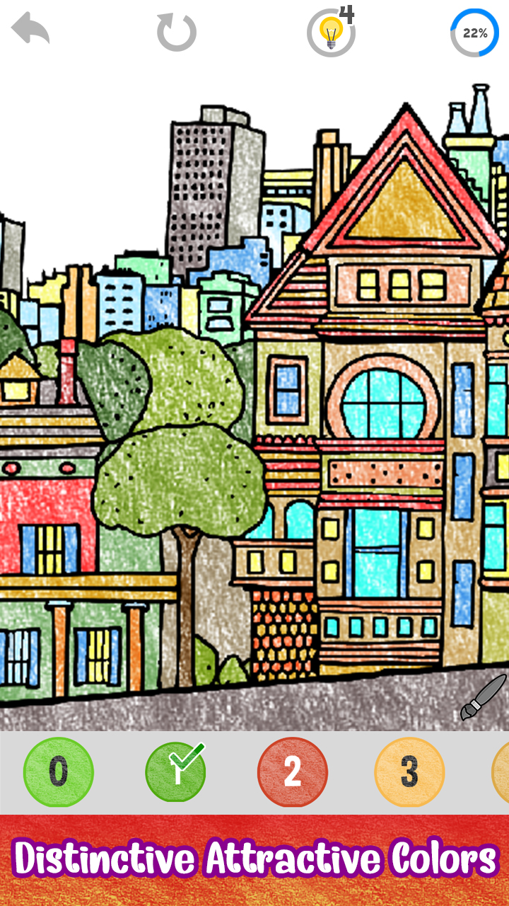 Little Town Paint by Number - Grownups Paint + Glitter + Crayon + Oil ...