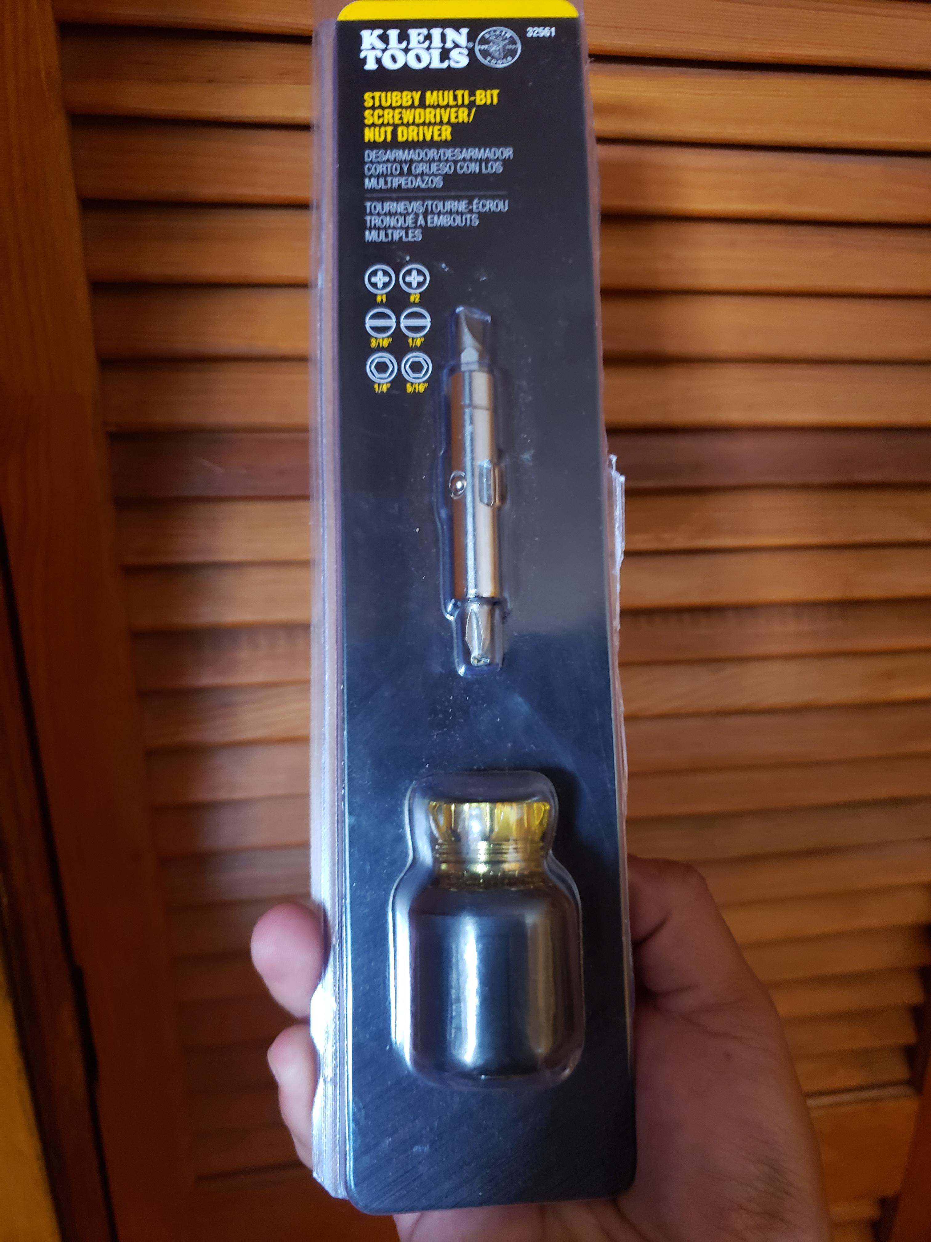 Klein Tools 32561 Stubby Screwdriver/Nut Driver with Cushion Grip, Std ...