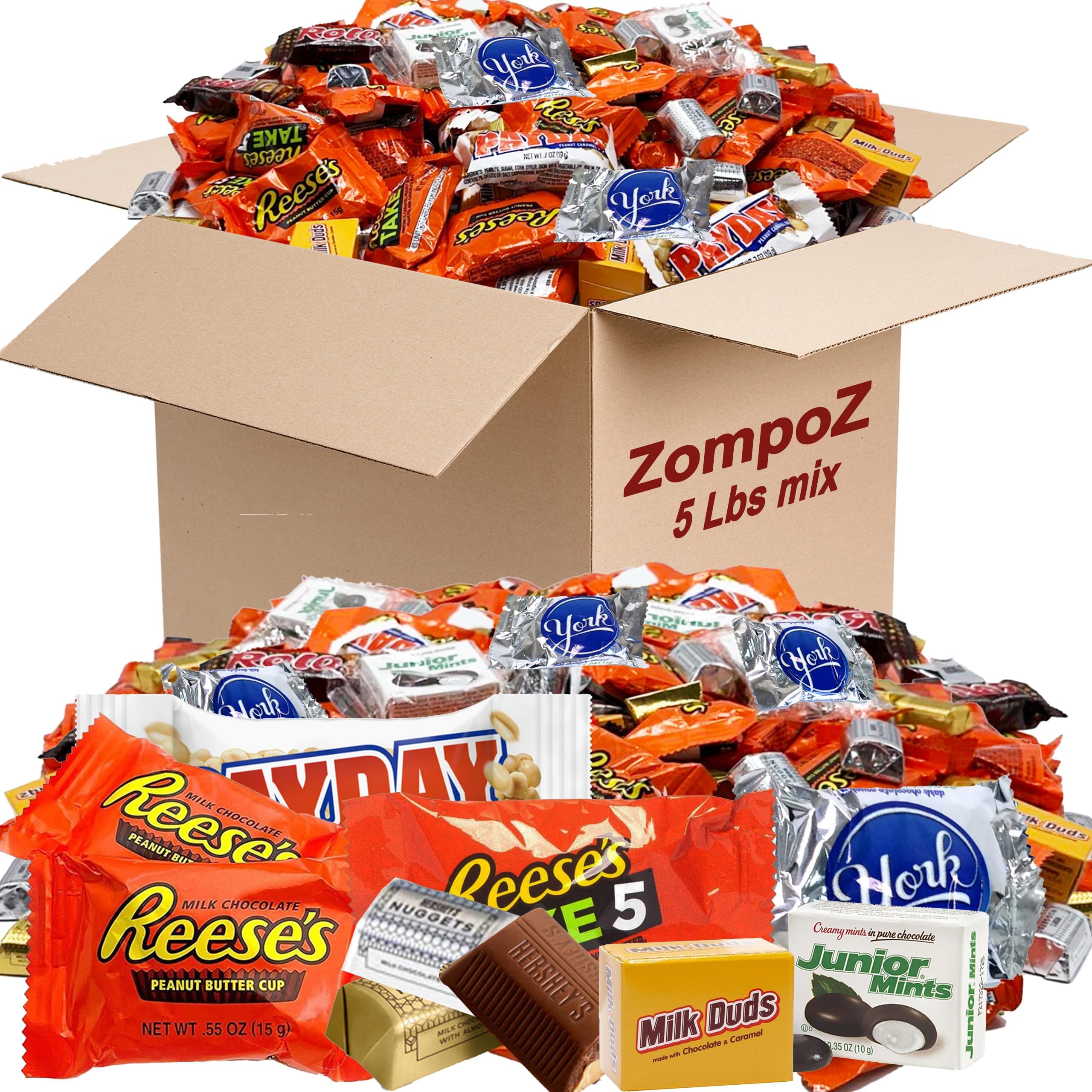 Buy Bulk Chocolate Candy Mix, 5 Lbs Individually Wrapped Variety ...
