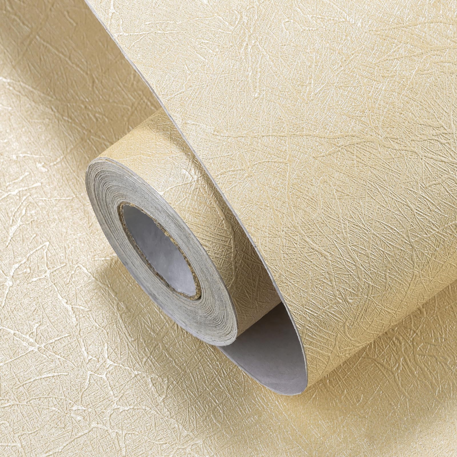 Biyoee Beige Wallpaper Peel and Stick Contact Paper 17.7" X 120"Self ...