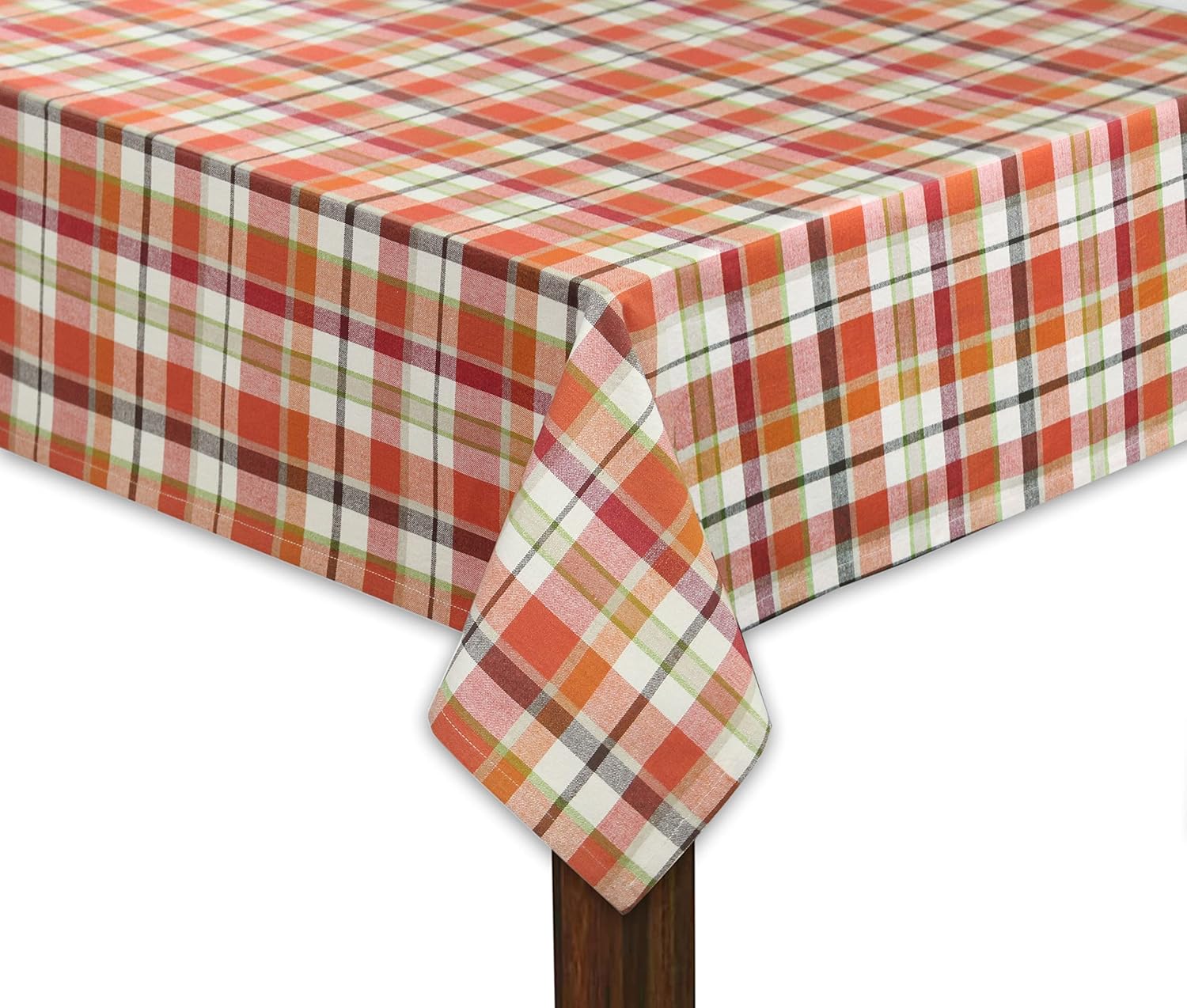 Amazon.com: COTTON CRAFT Harvest Plaid Tablecloth - Fall Halloween ...
