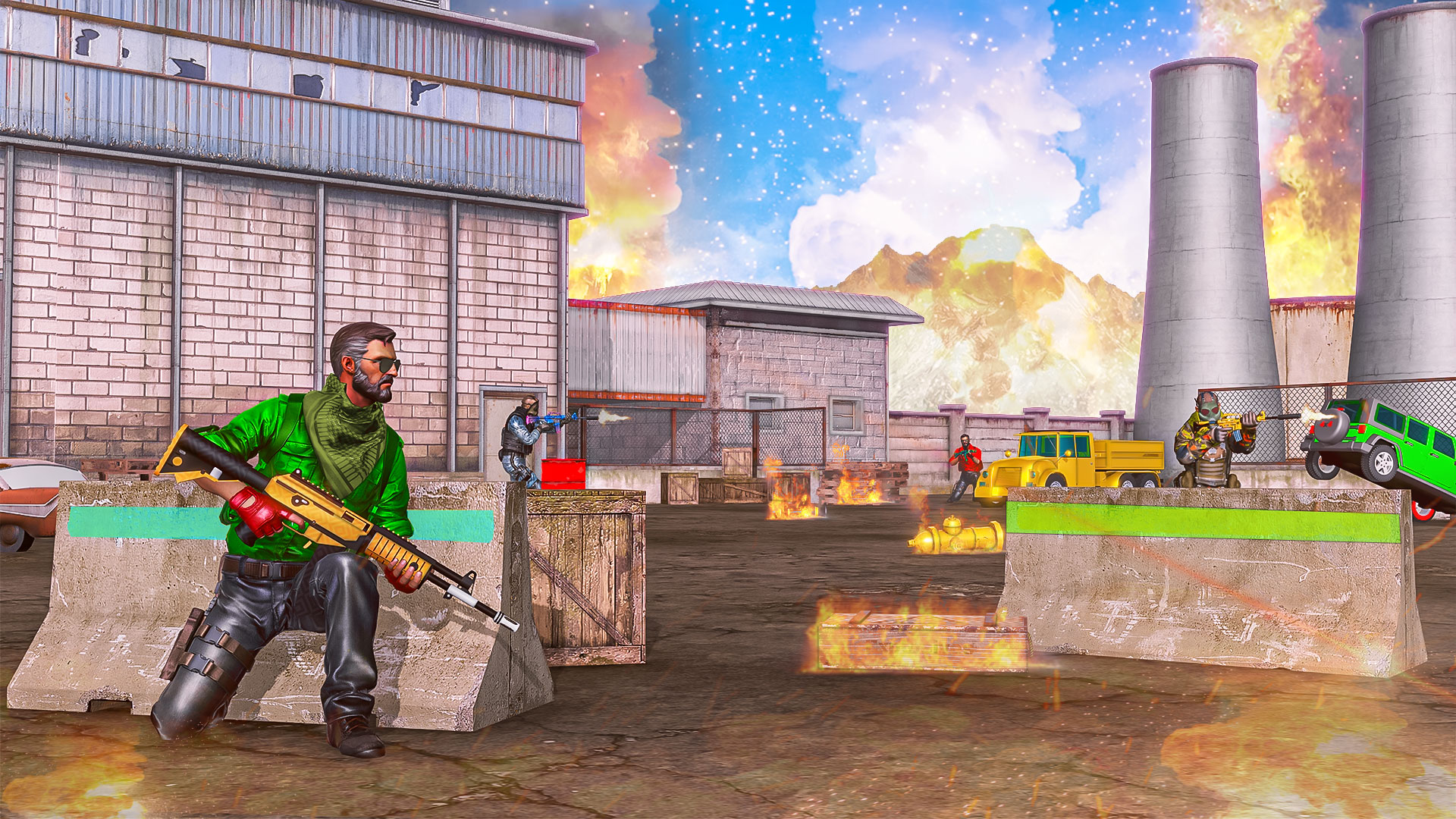 Battlegrounds Survival Shootout Fire : Gun Strike Force: Team Shooter ...