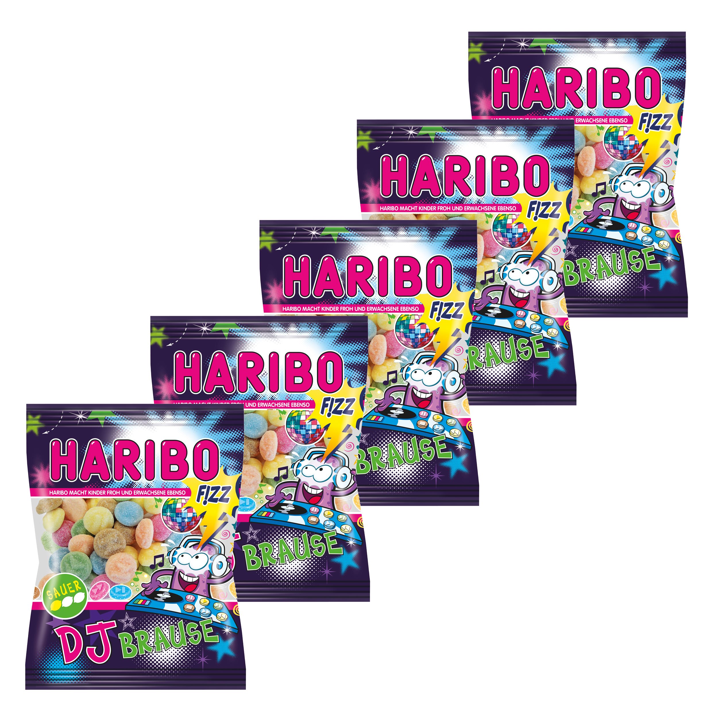 Buy Haribo Dj Brause, 5 Piece Package, Gummy Bears, Wine Gums, Sweets ...