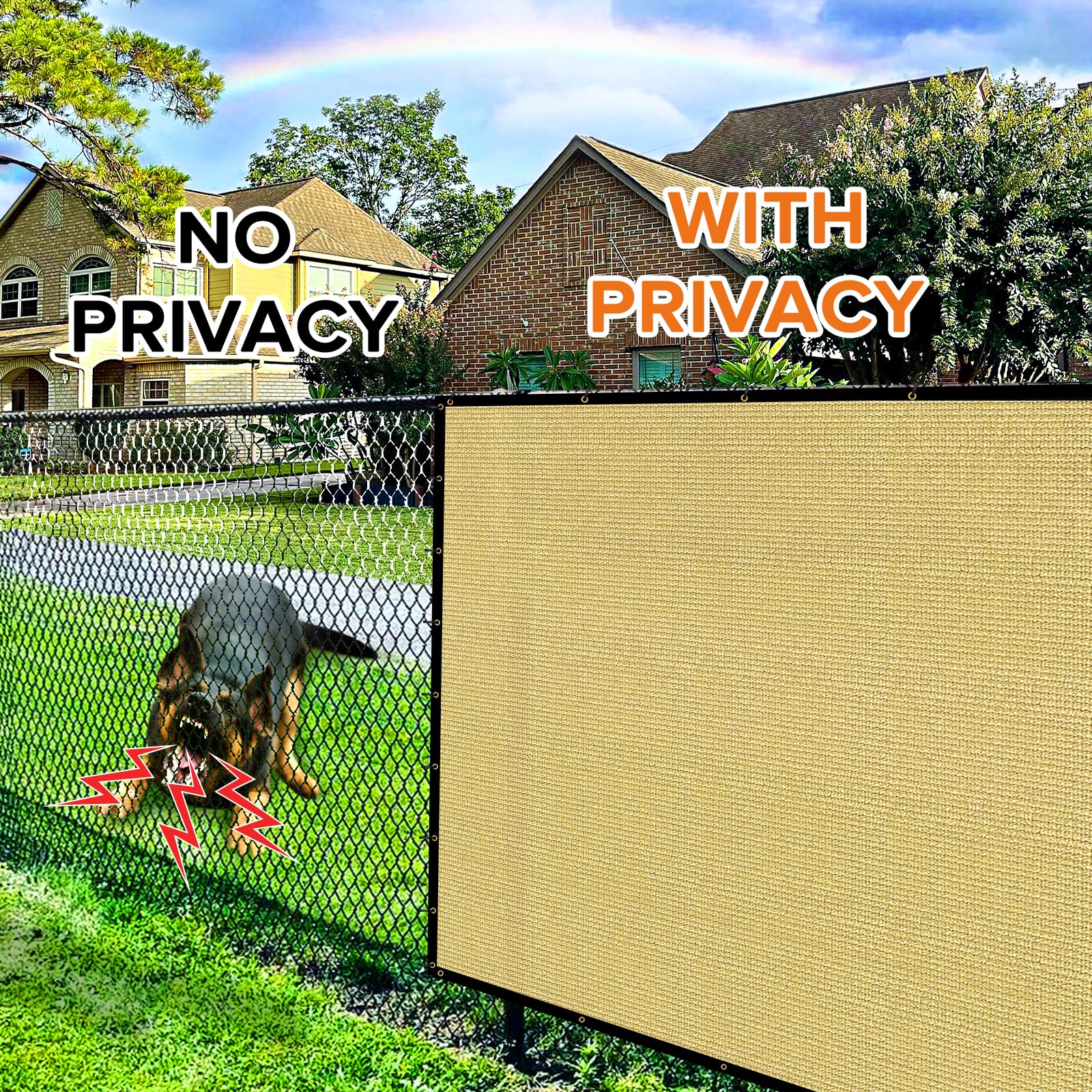 Snapklik.com : Cisvio 8X50 Fence Privacy Screen Heavy Duty 170 GSM ...