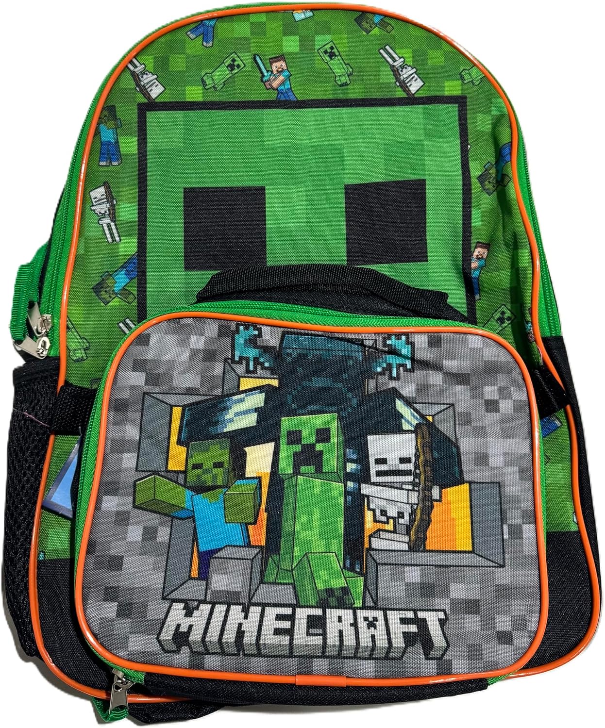 Amazon.com: Bioworld Minecraft 16 Inch Kids Backpack with Lunch Bag Set ...