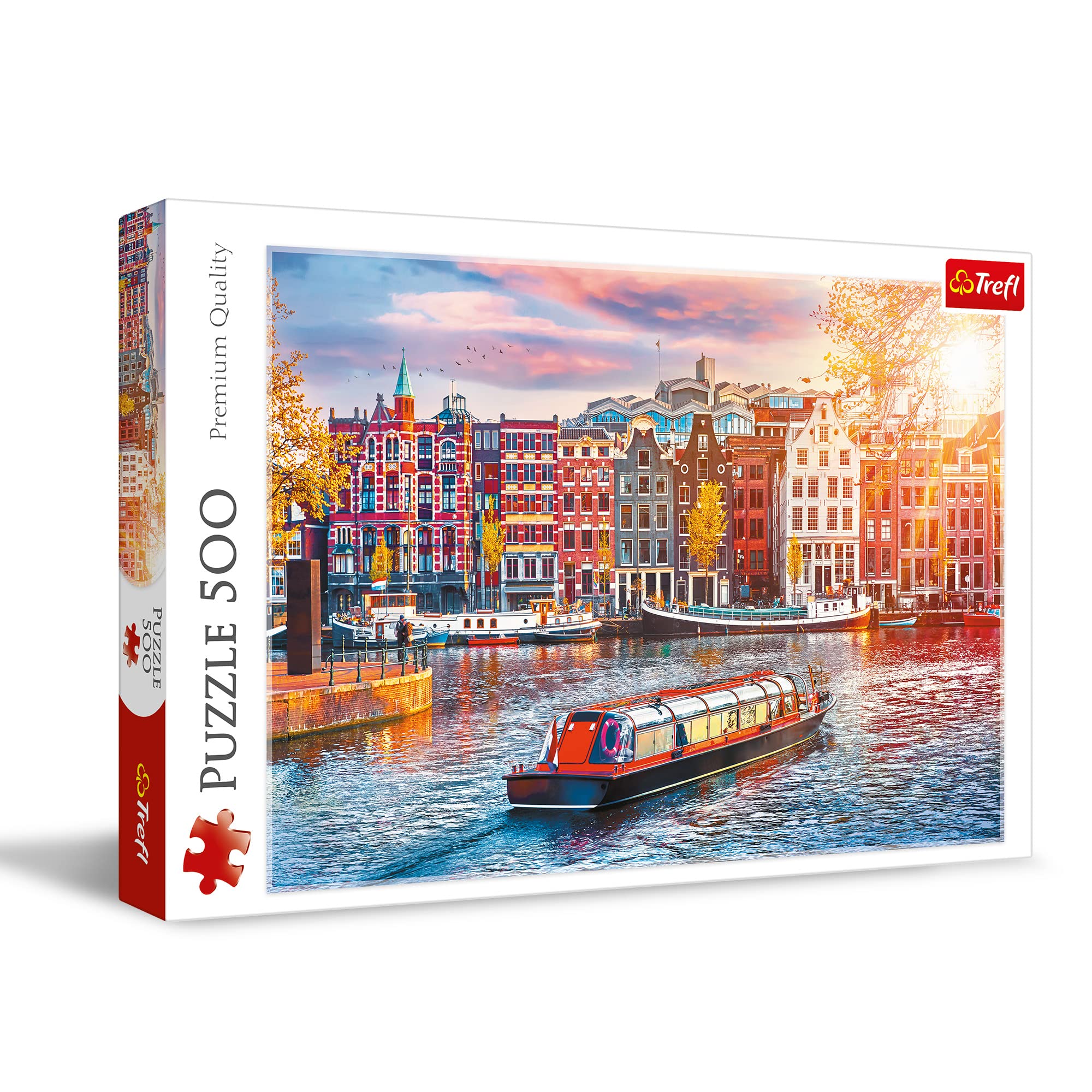 Amazon.com: Trefl Amsterdam, Netherlands 500 Piece Jigsaw Puzzle Red 19 ...