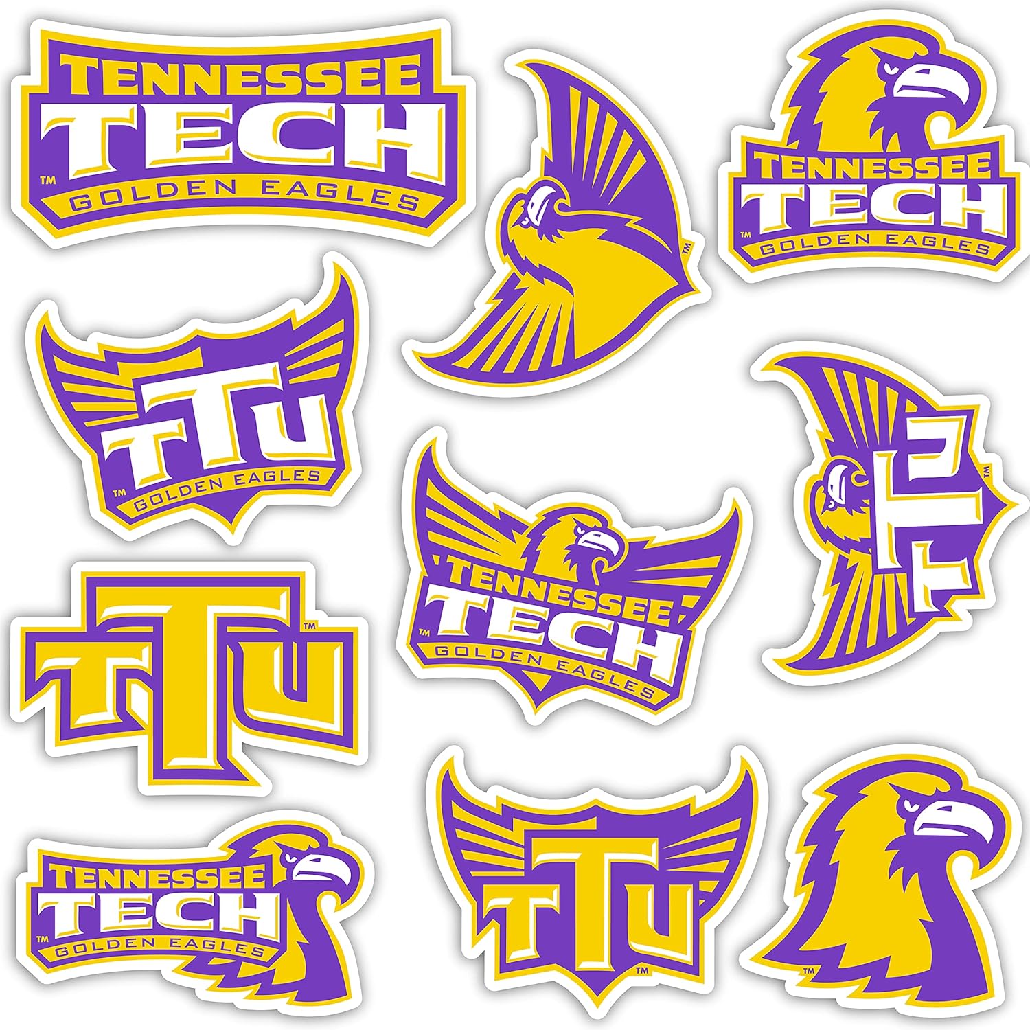 Amazon.com: Tennessee Technological University Golden Eagles Sticker ...