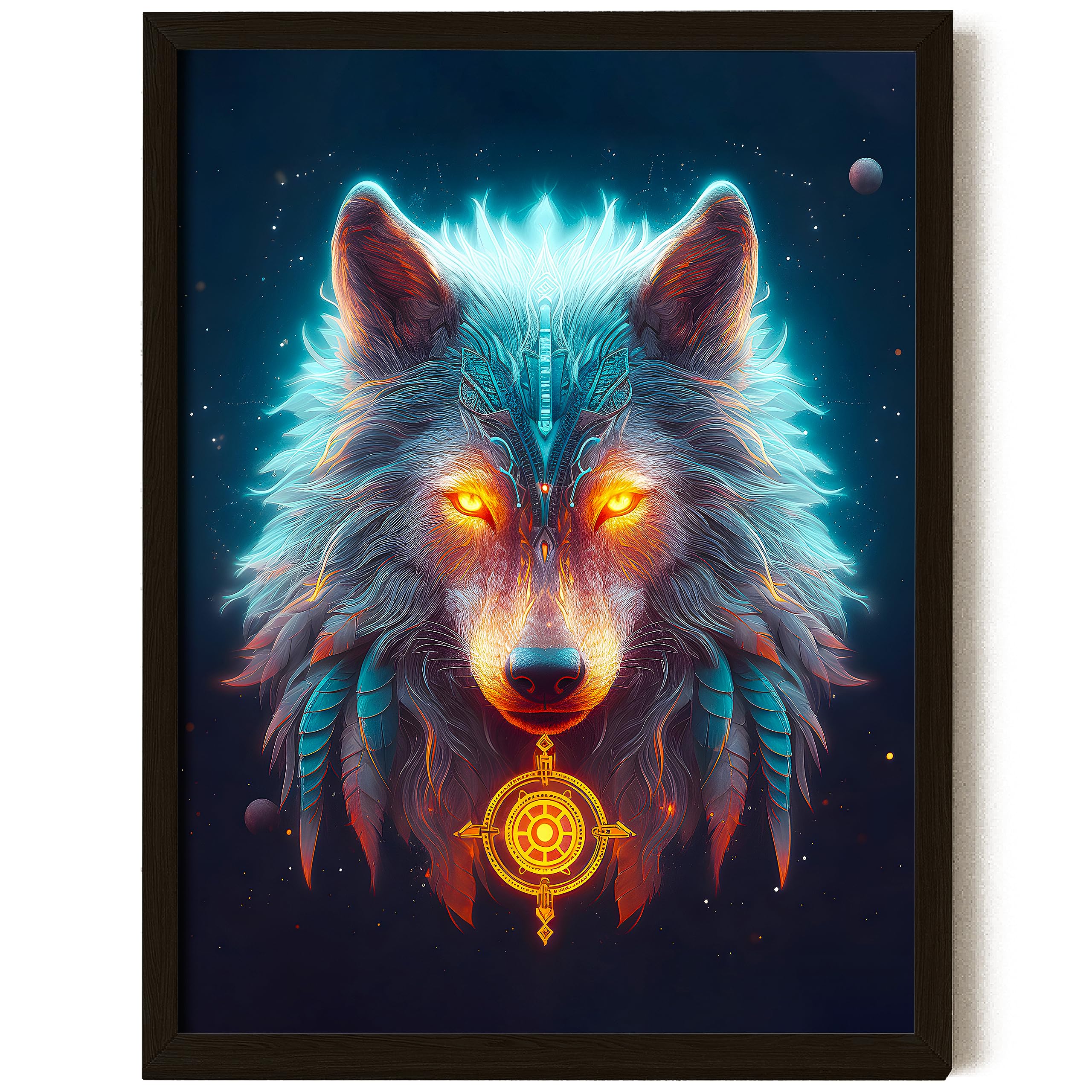 Abstract Wolf Art