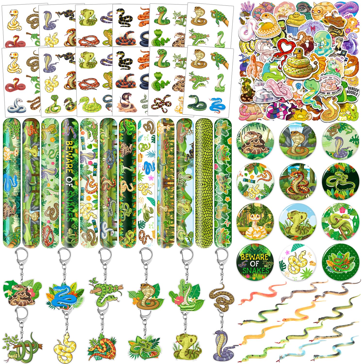 Amazon.com: Lcnjscgo 110 Pcs Snake Party Favors, Snake Temporary ...