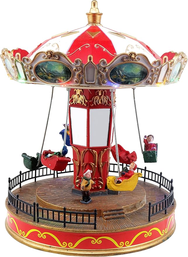 Amazon.com: Musical Christmas Carousel - Animated Pre-lit Musical ...