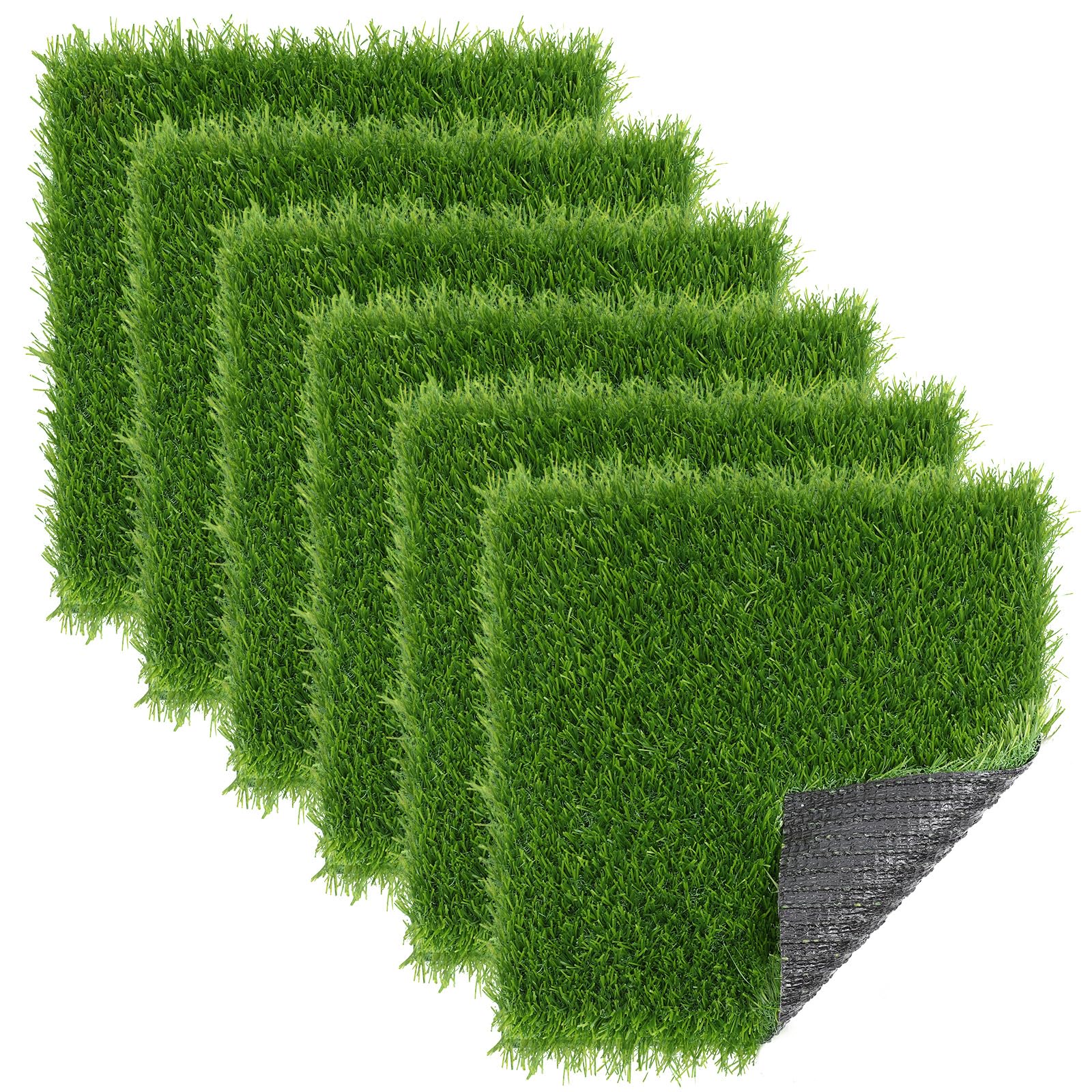 Snapklik.com : SHACOS Artificial Grass Squares Mat 6 Pcs 12"x12 ...