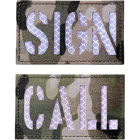 Amazon.com: SUVIYA Custom Reflective Call Sign Patch Laser Cut IR Flag ...