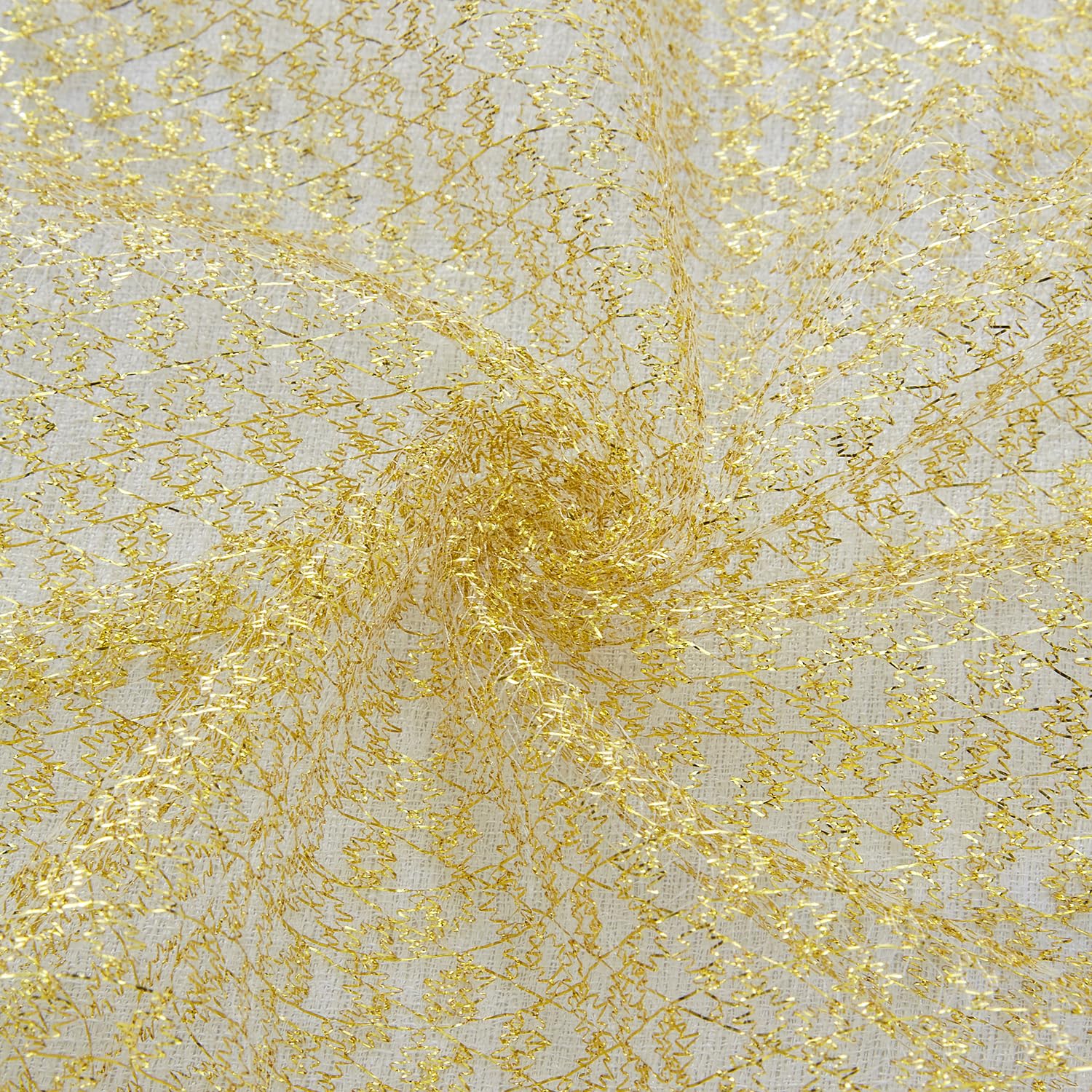 Amazon.com: 55 Inch Gold Metallic Mesh Fabric Shiny Gold Thin Mesh Gold ...