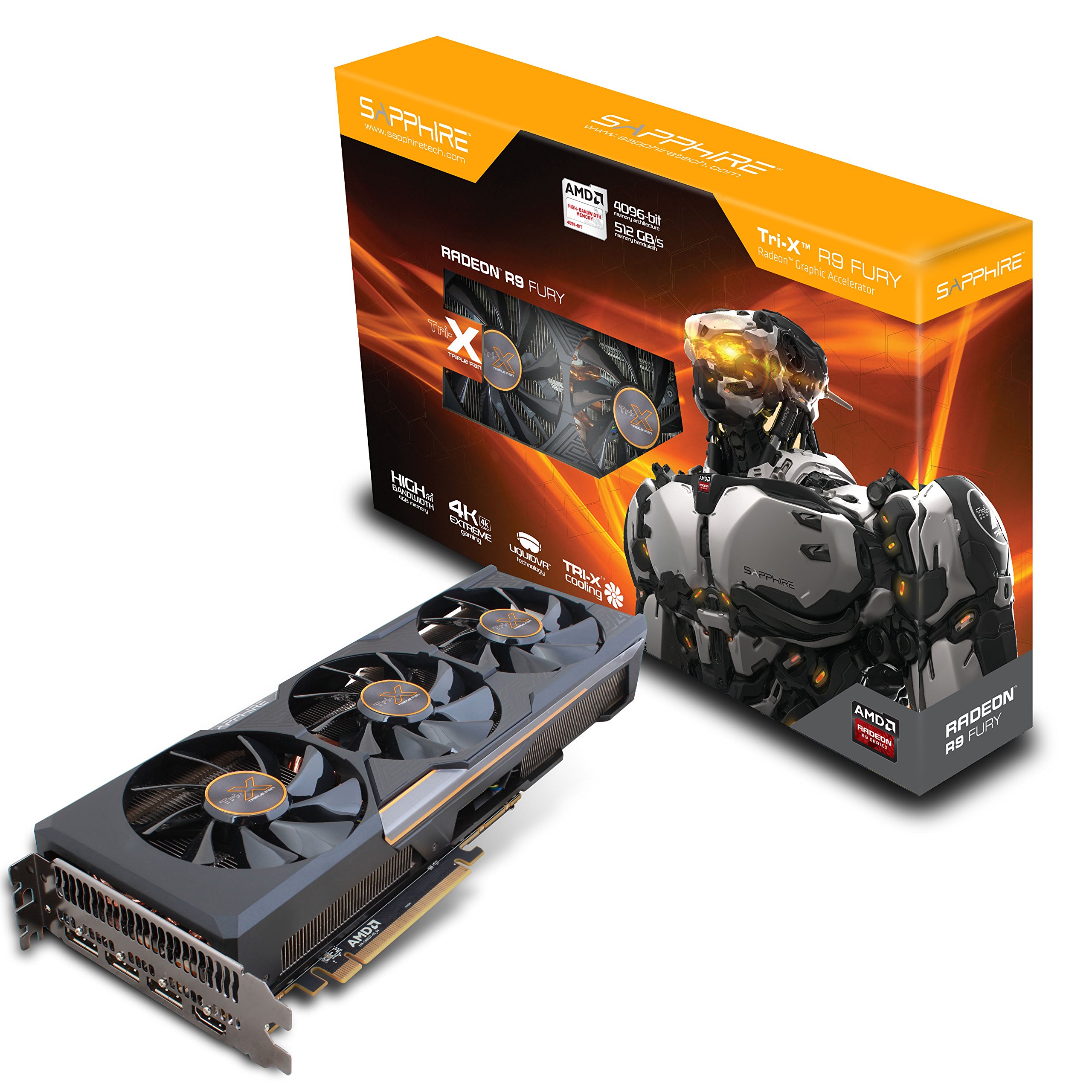 Buy Sapphire Radeon R9 Fury 4GB HBM HDMI / TRIPLE DP Tri-X (UEFI) PCI ...