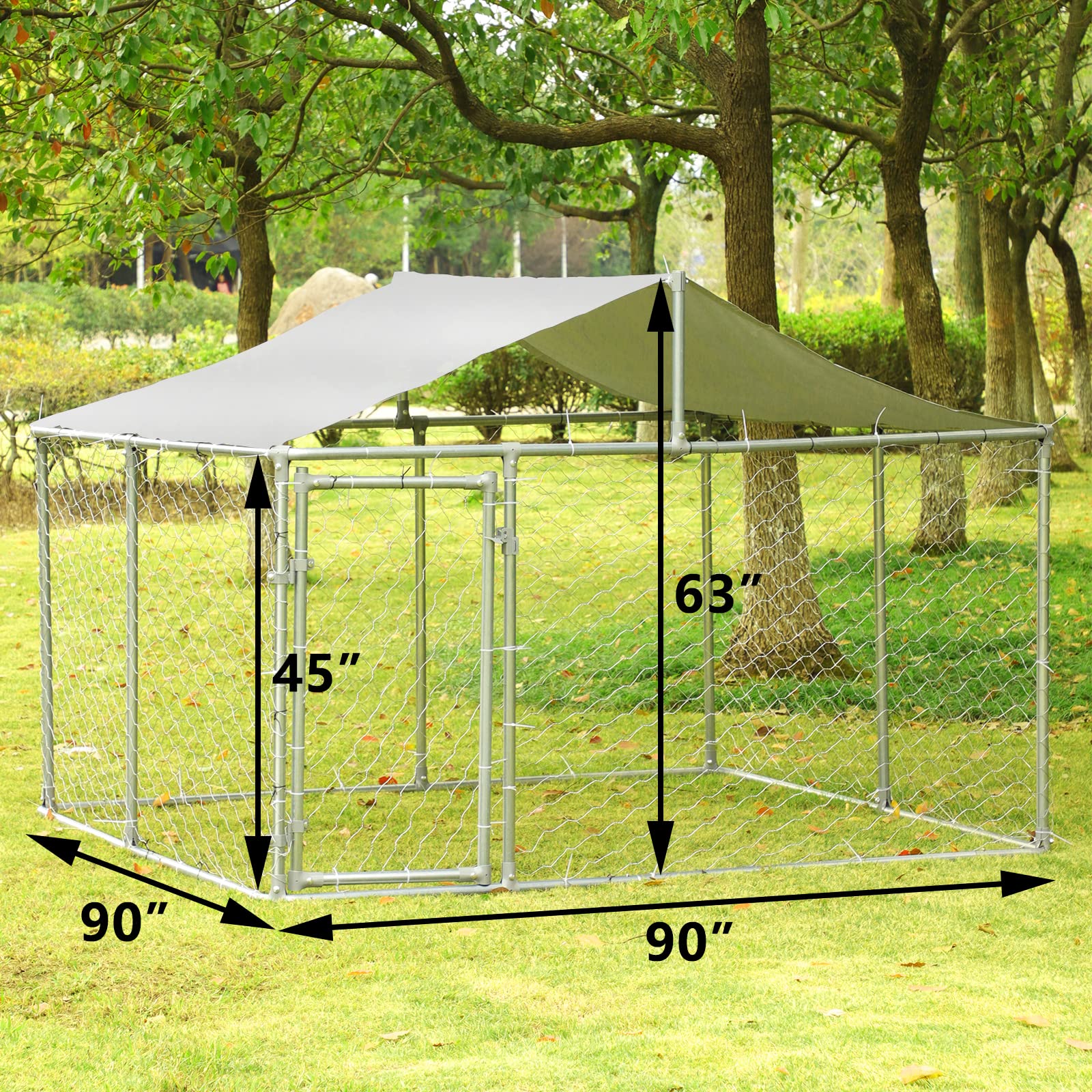 JOVNO Heavy Duty Dog Kennels Outside Playpen for Dogs Outdoor Dog Fence ...