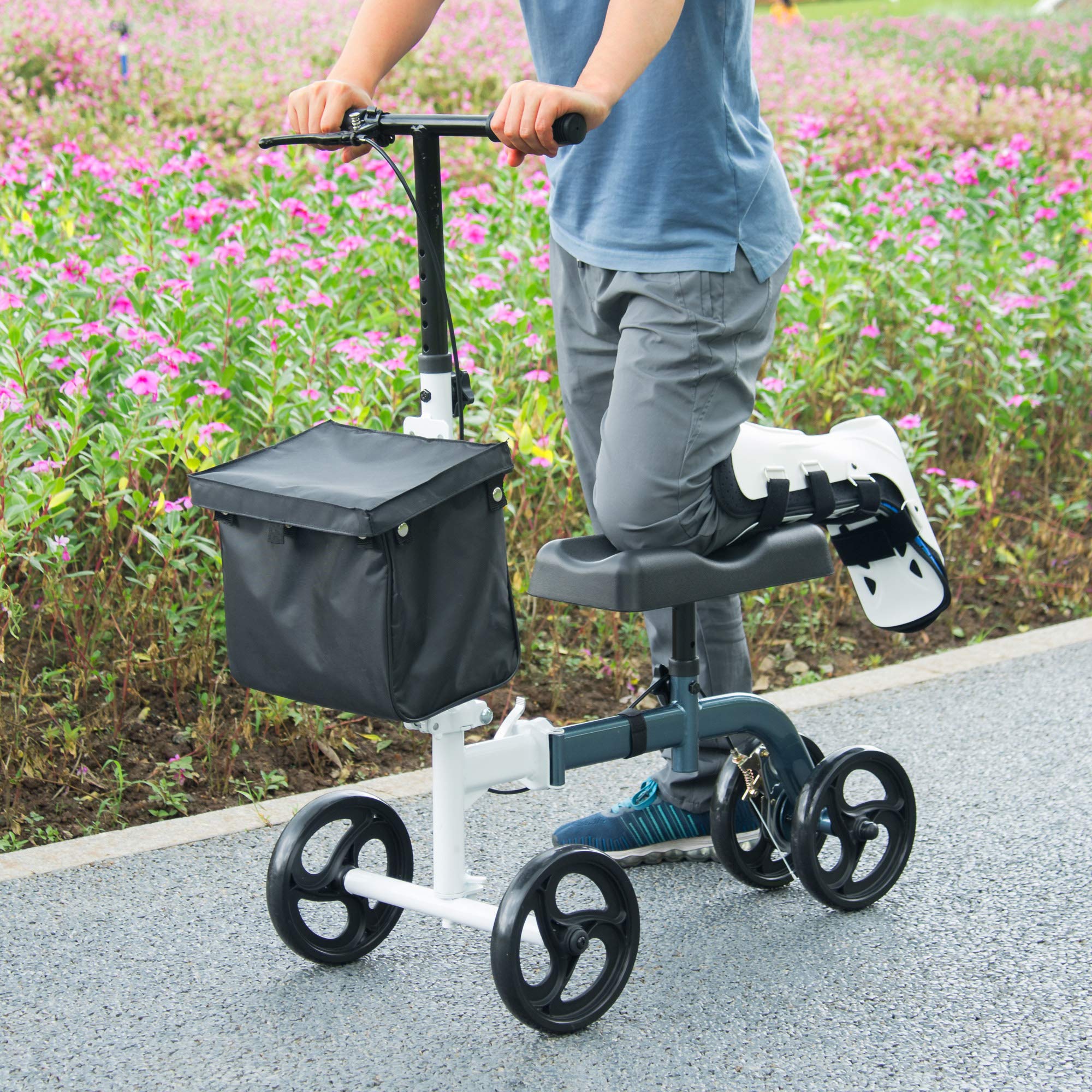 Snapklik.com : AW Heavy Duty Medical Steerable Knee Scooter Leg Walker ...