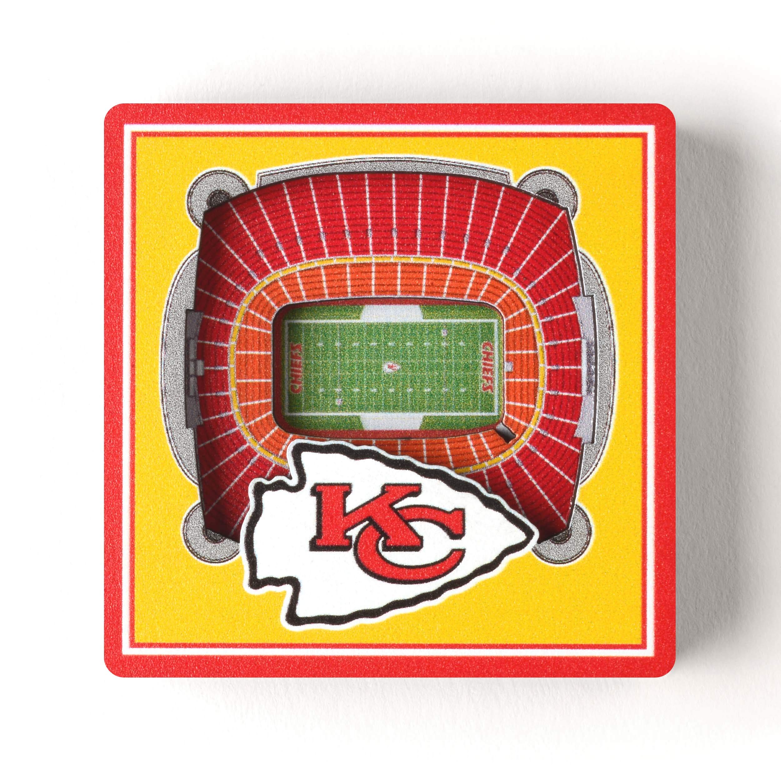 Snapklik.com : YouTheFan NFL Kansas City Chiefs 3D StadiumView Magnets
