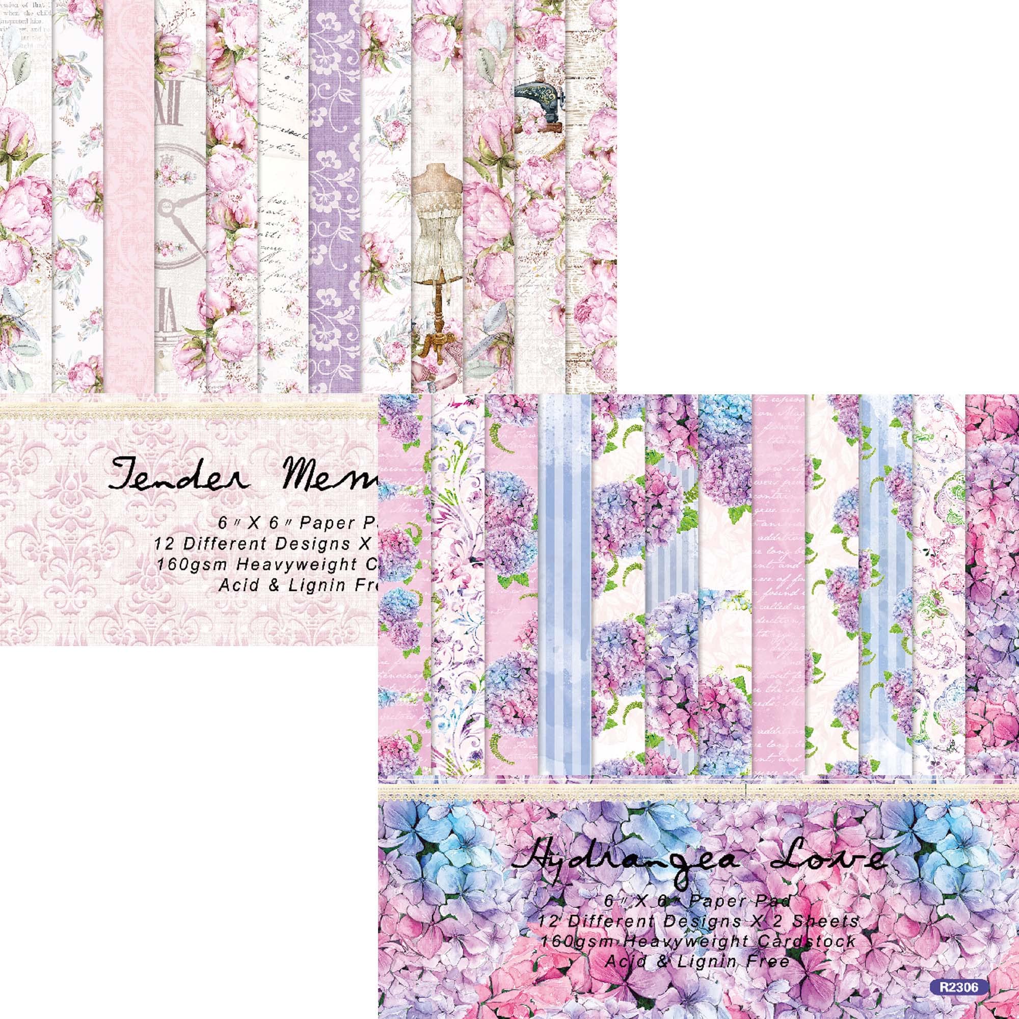 Purple Floral Scrapbook Paper