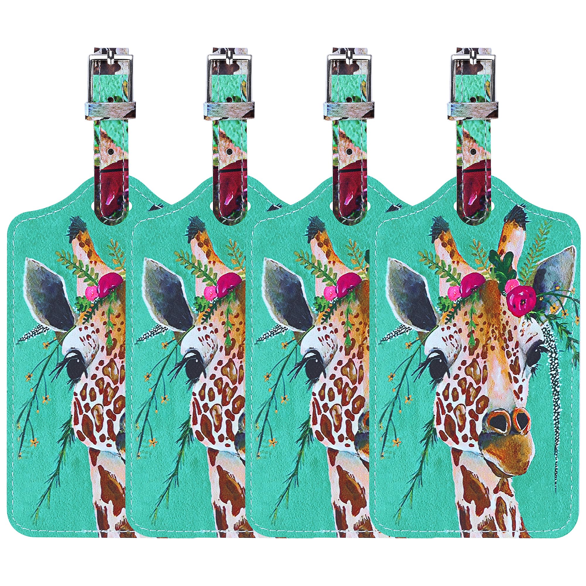 Amazon.com: 4 Pack Luggage Tag for Suitcases TSA Approved, Leather ...