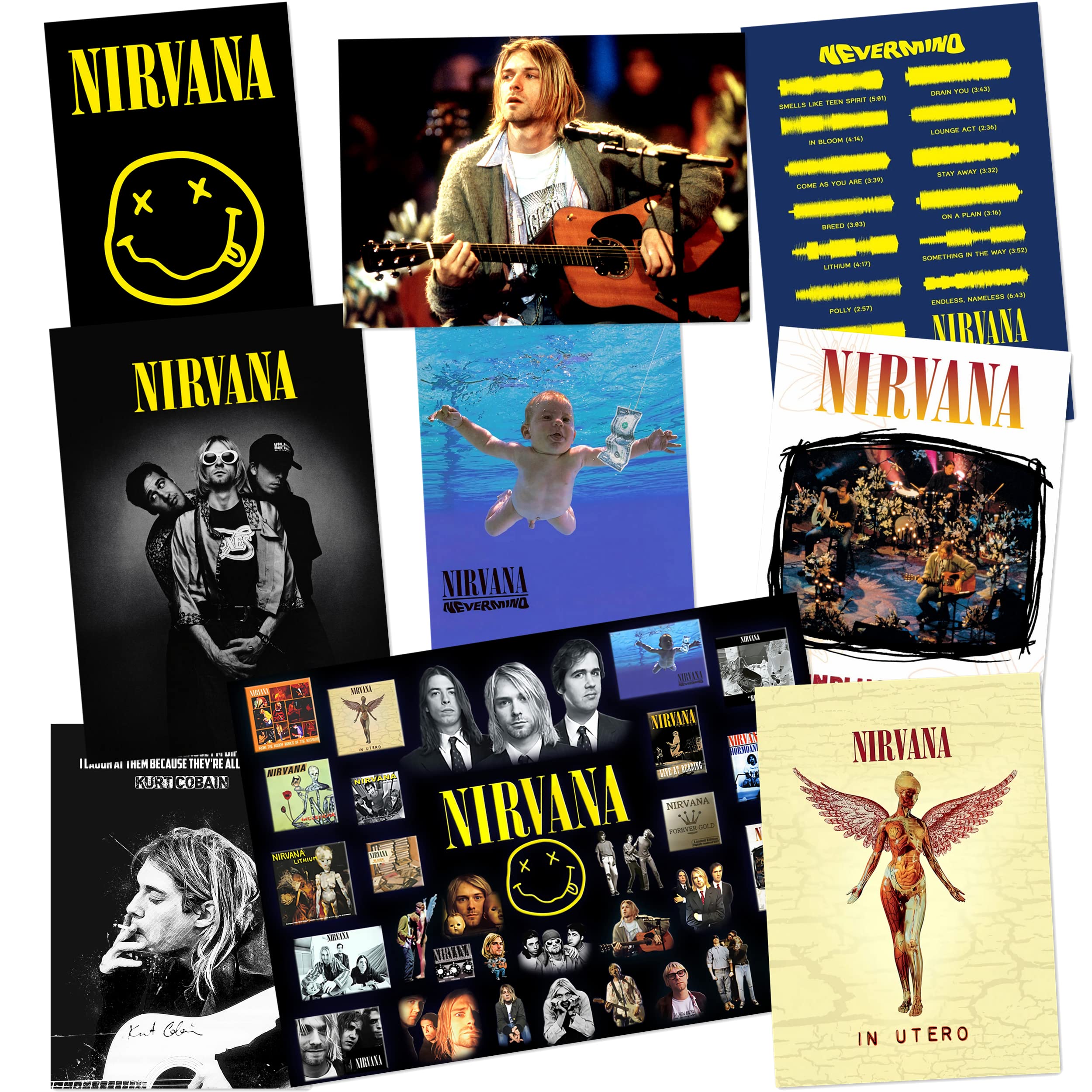 Buy Vintage Rock Band Album Covers s Canvas Cool Concert Music Wall Art ...