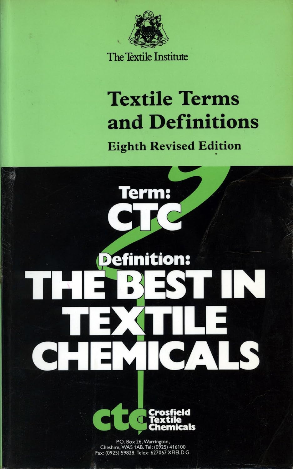 Textile Terms and Definitions: Carolyn A. Farnfield,P. Wharton,S. R ...