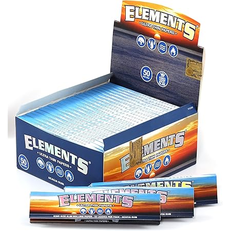 Amazon.com: Elements King Size Slim Ultra Thin Rice Rolling Paper Full ...