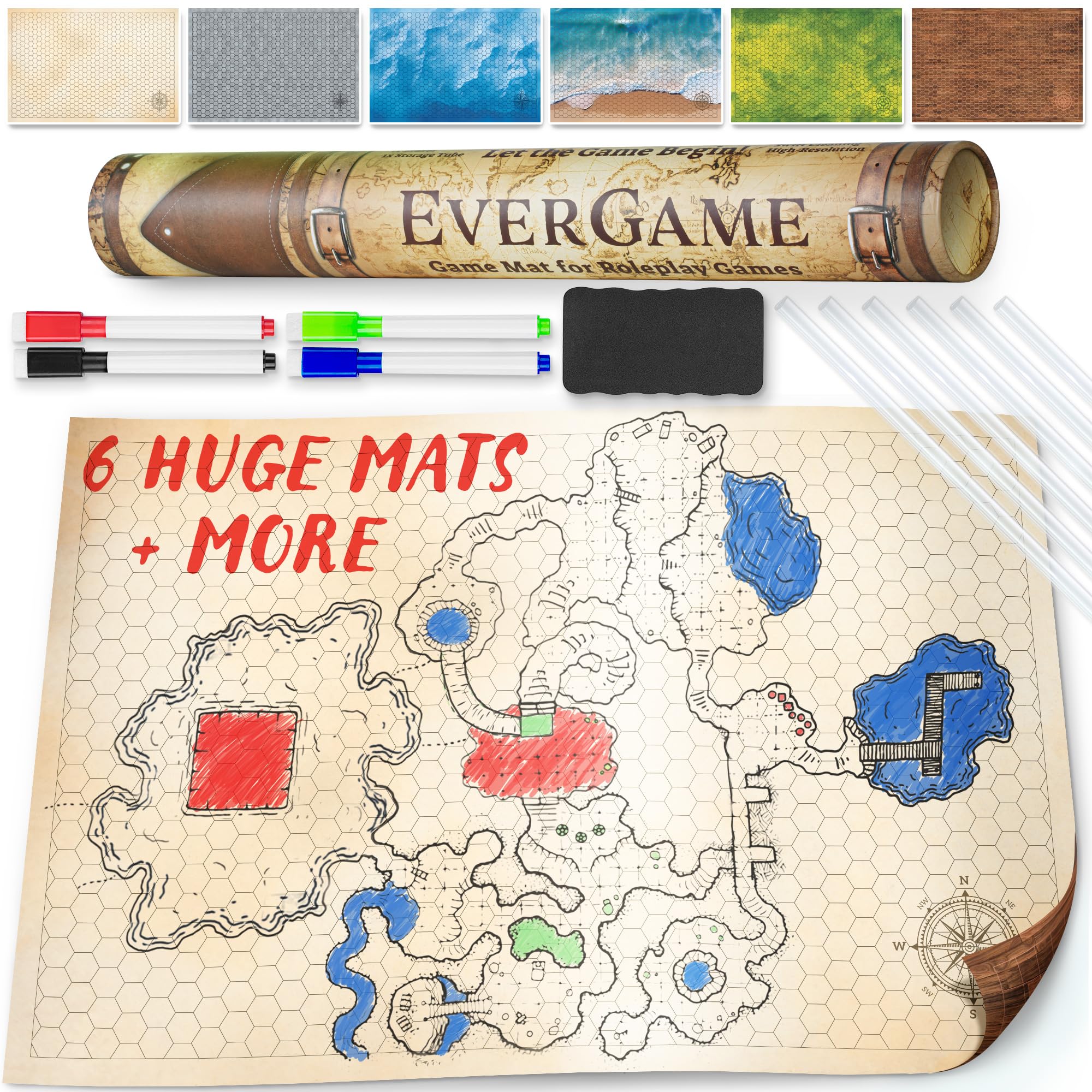 Amazon.com: EverGame - Dungeons & Dragons Game Mats - 24x36 - Ultimate ...