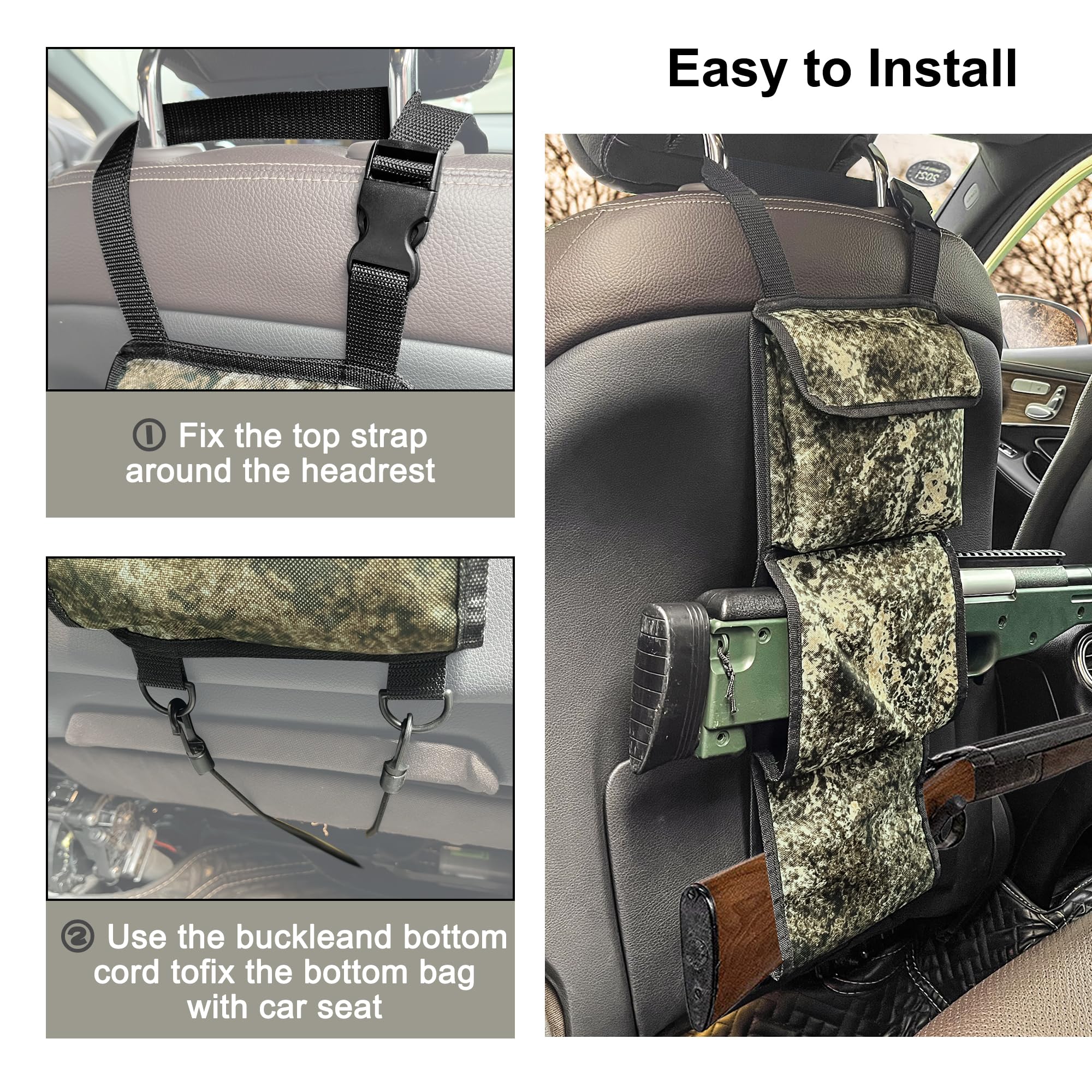 Snapklik.com : MYDAYS Seat Back Gun Rack, Gun Sling Bag, Camo Front ...