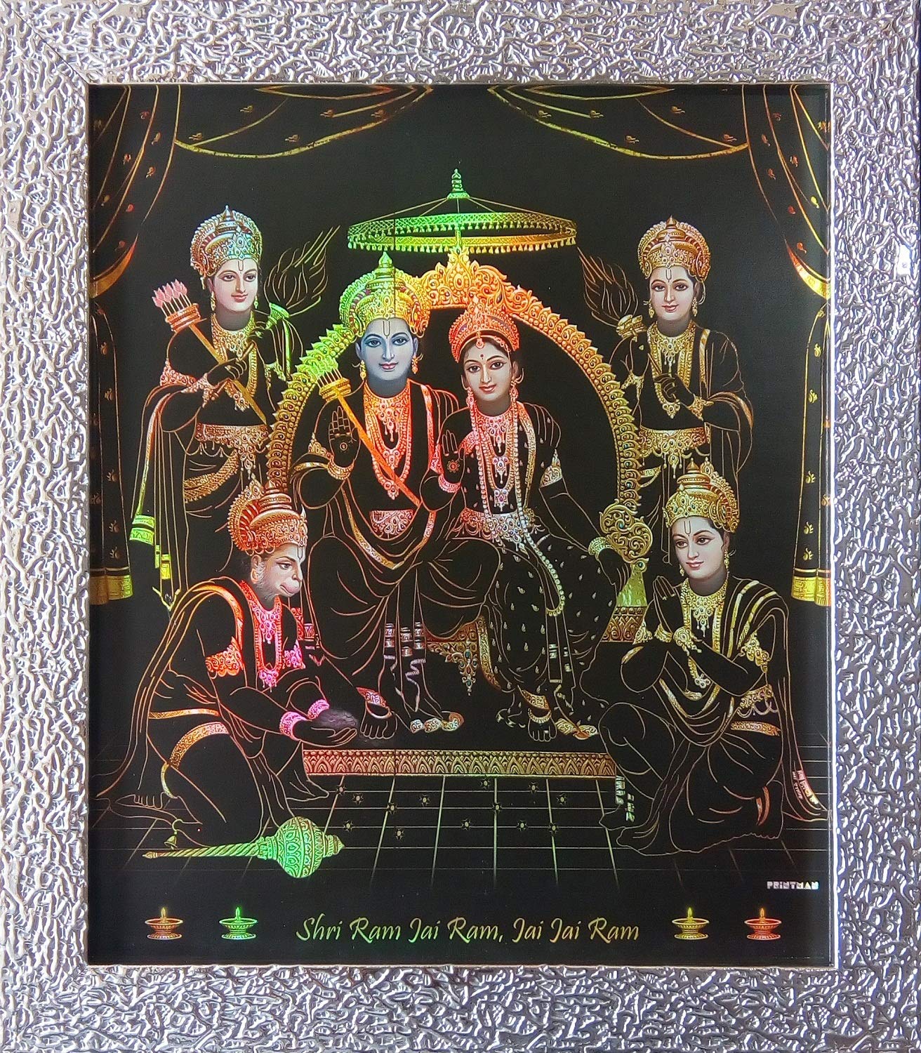 Shree Handicraft Lord Ram Darbar Print Religious Plastic Photo Frame ...