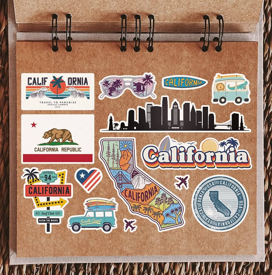 California Travel Stickers Ultra Styliezed California Travel Stamps