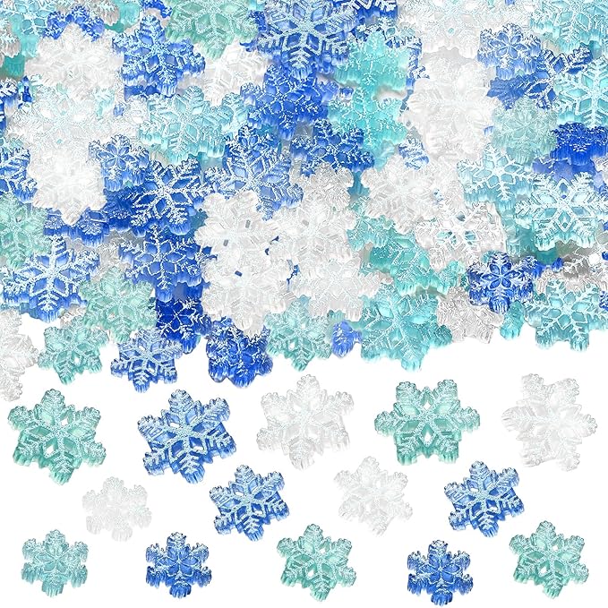 Amazon.com: Christmas Resin Snowflakes, DTOFOOT 90Pcs Christmas Mini ...
