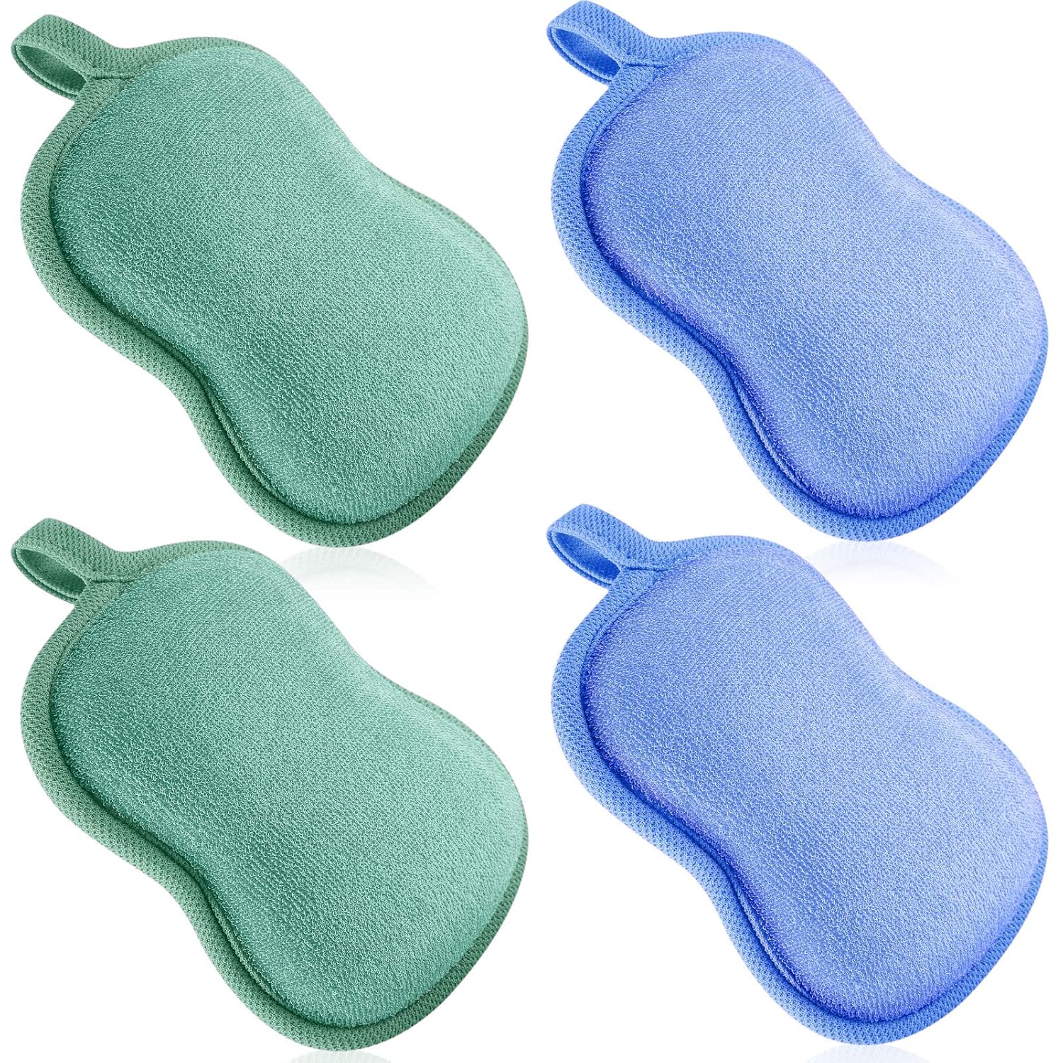 Amazon.com : Tatuo 4 Pieces Baby Bath Sponge Cotton Baby Sponge Toddler ...
