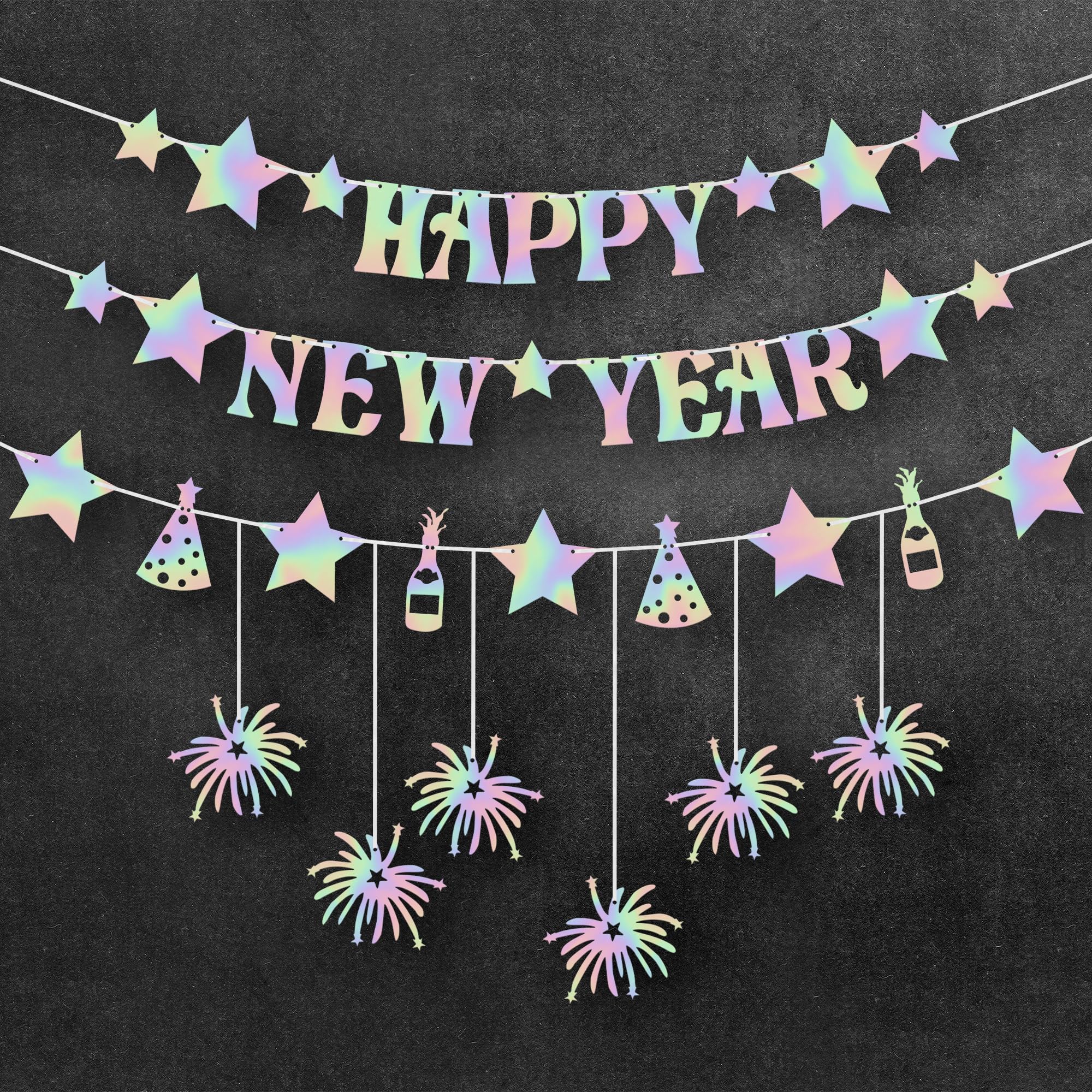 Amazon.com: KatchOn, Colorful Happy New Year Banner - 10 Feet | New ...