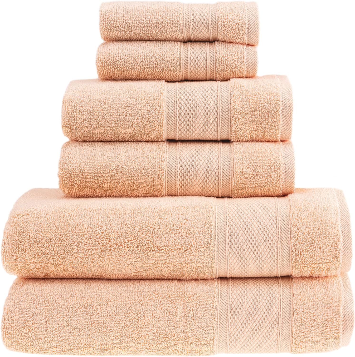 Amazon.com: HALLEY Turkish Cotton Towels Set with 2 Bath Towels, 2 Hand ...