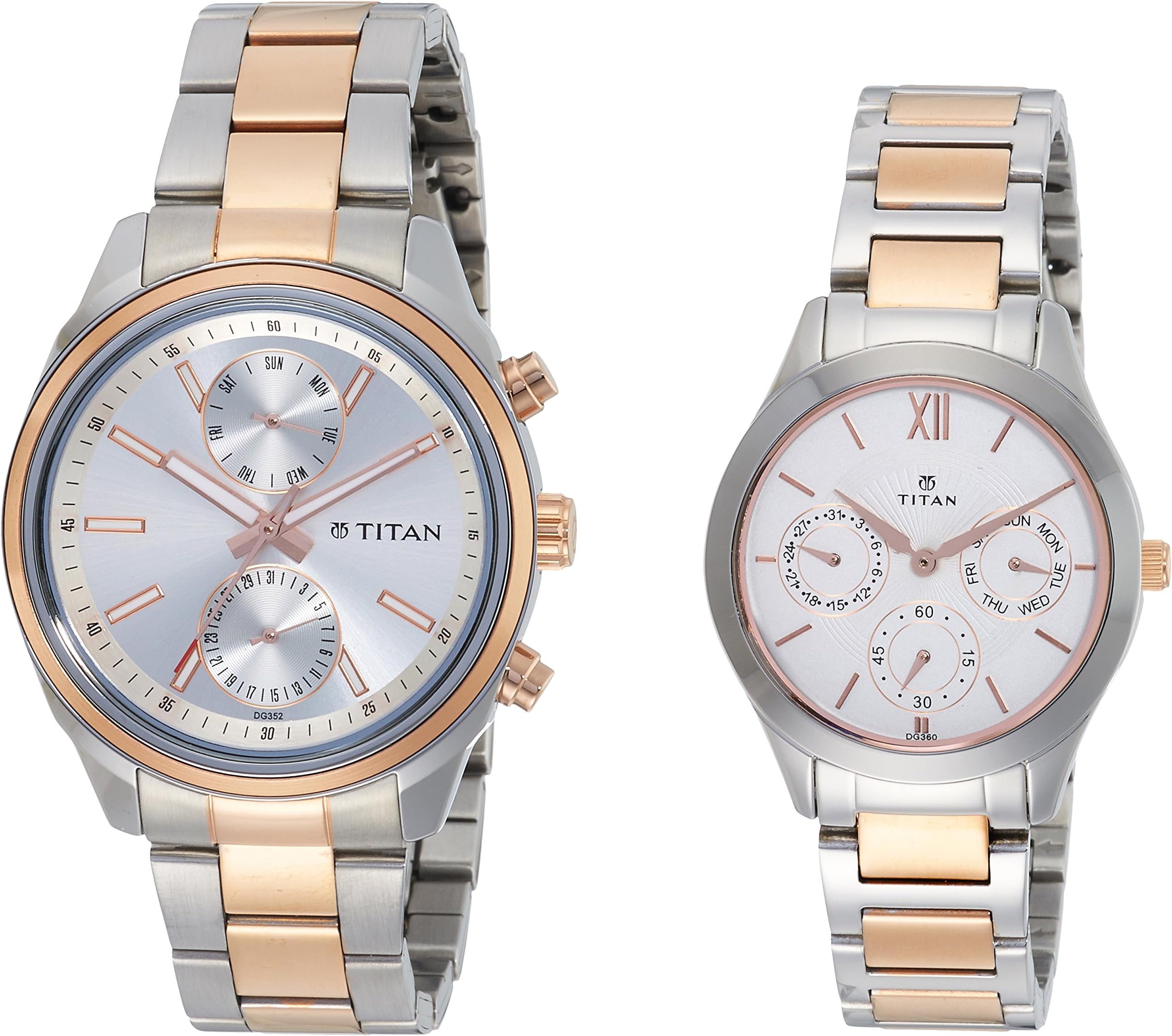 Titan Bandhan White Dial Quartz Multifunction Stainless Steel Strap ...