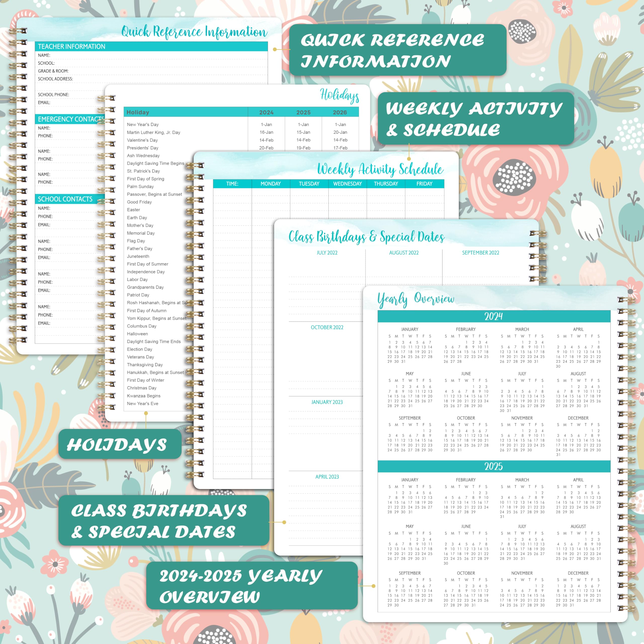 Snapklik.com : Teacher Planner 2024-2025 - Academic Planner 2024-2025 ...