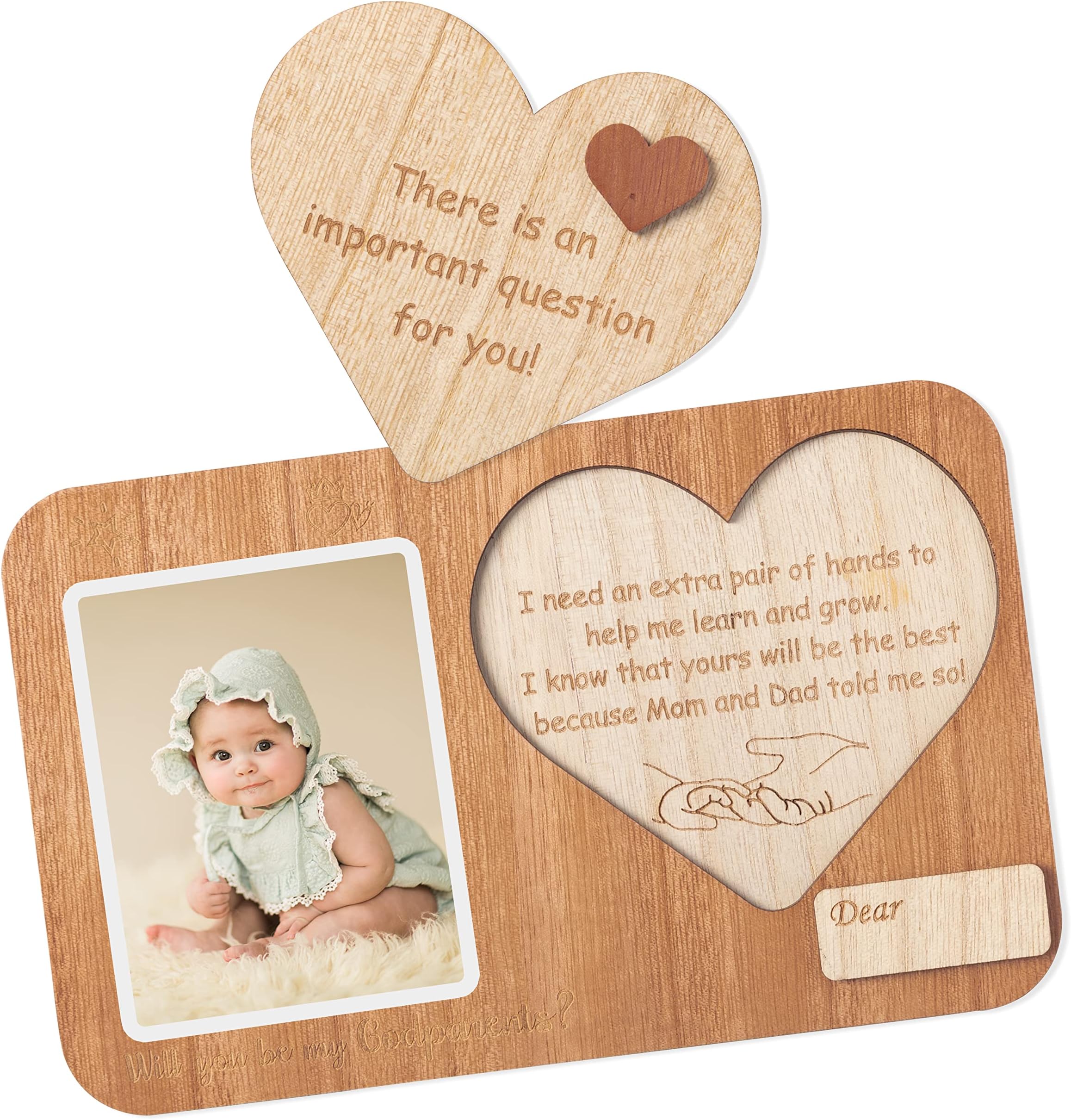 Amazon.com - Nurawo Godparents Appreciation Gift Wood Picture Frame ...