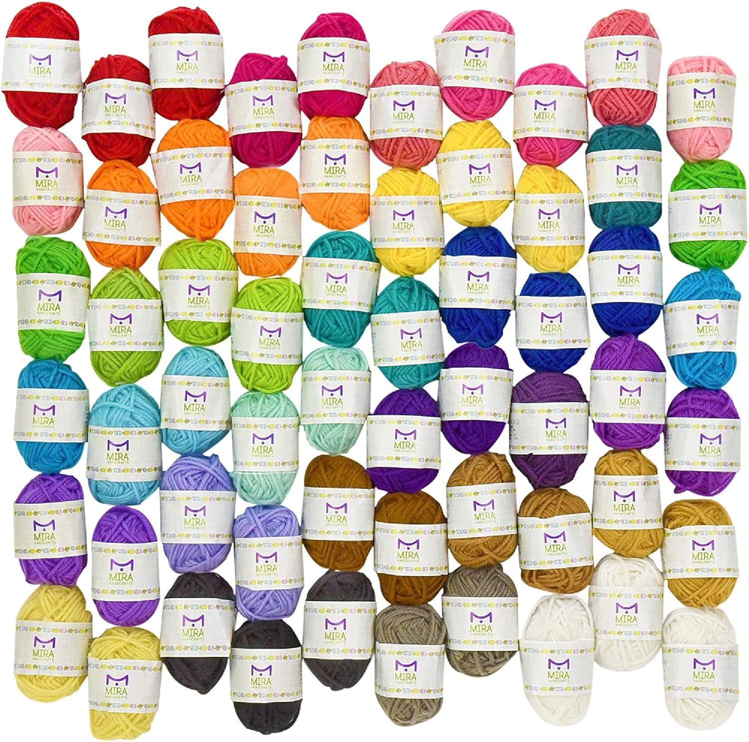 Amazon.com: 60 Yarn Skeins – Total of 1312 Yard Acrylic Yarn for ...
