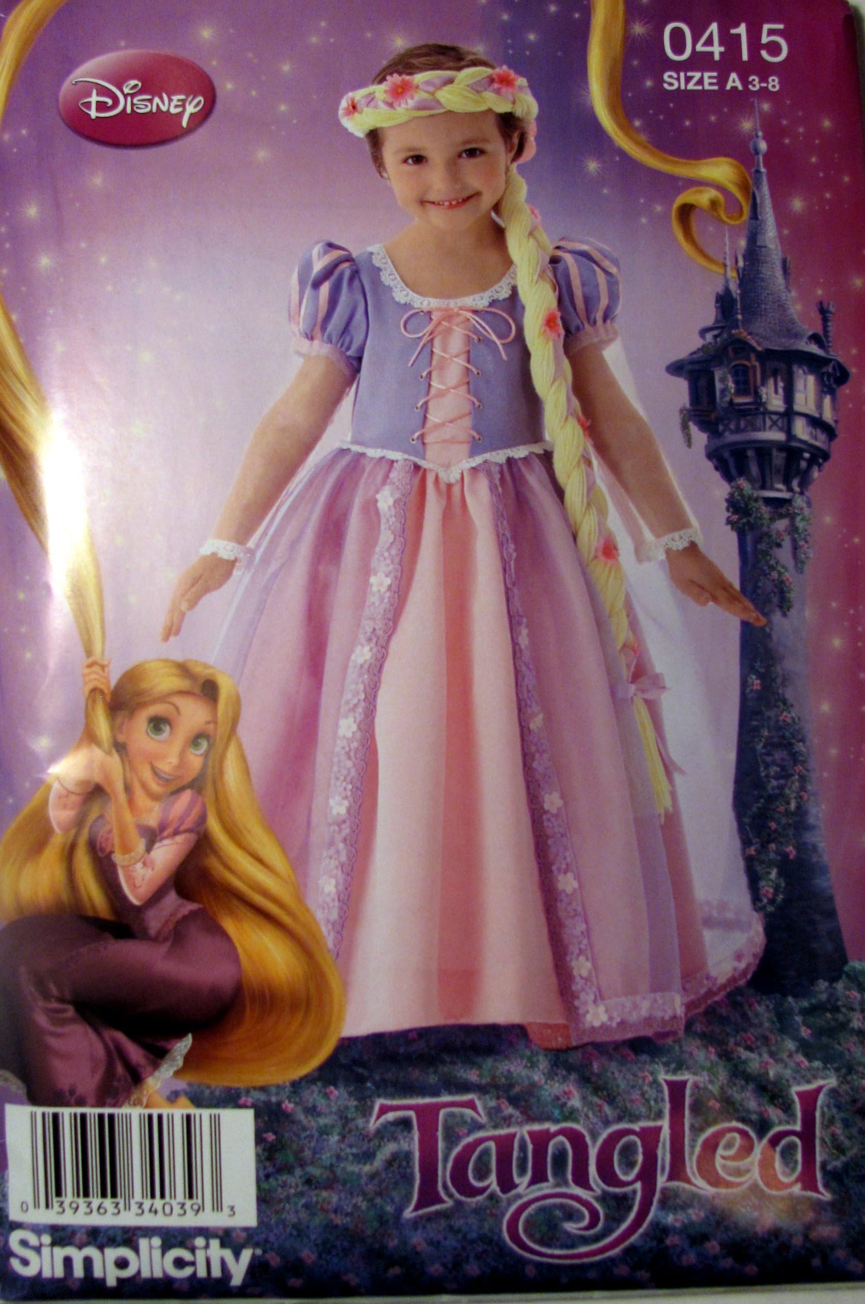 Amazon.com: Simplicity Sewing Pattern 0415 Disney Tangled Size A (3-8 ...