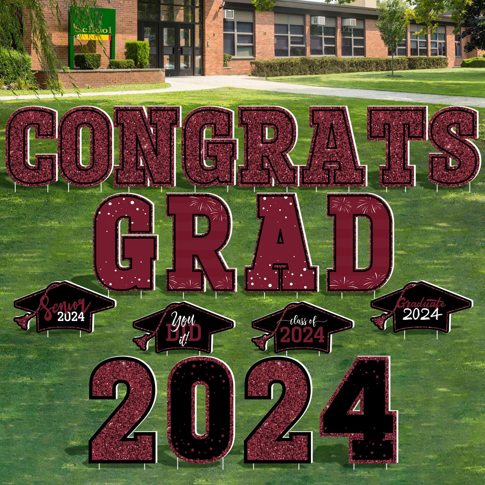 Snapklik.com : 20 Pieces Graduation Yard Signs 2024, Class Of 2024 ...
