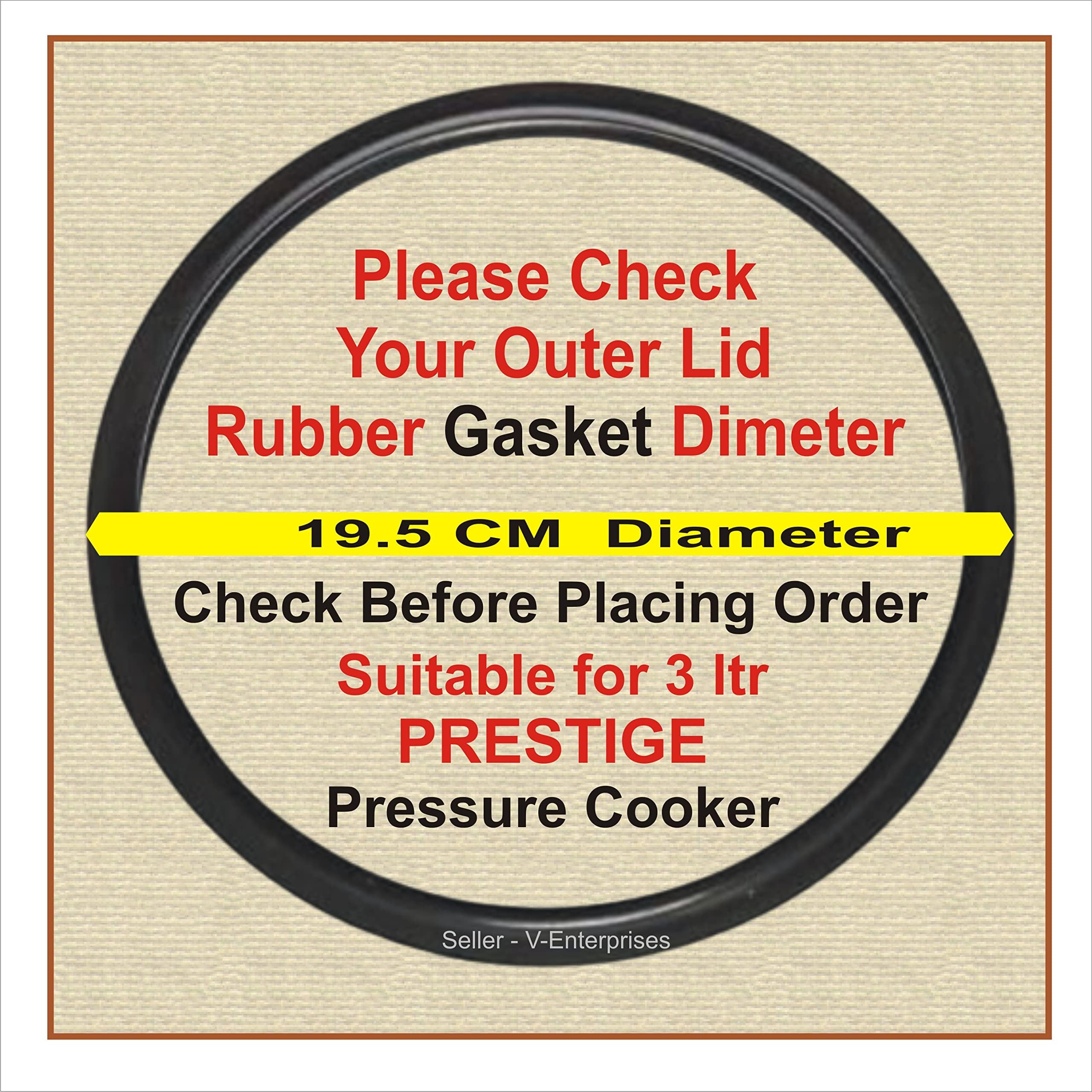 Buy Rubber Gasket for Outer Lid 3 Ltrs Prestige Popular Stainless Steel ...