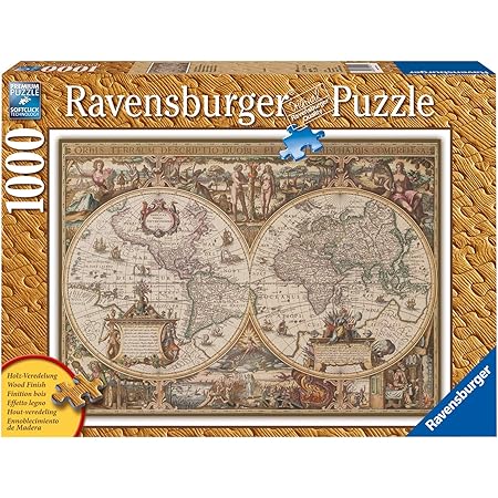 Ravensburger Antique World Map 1000pc Jigsaw Puzzle : Amazon.co.uk ...
